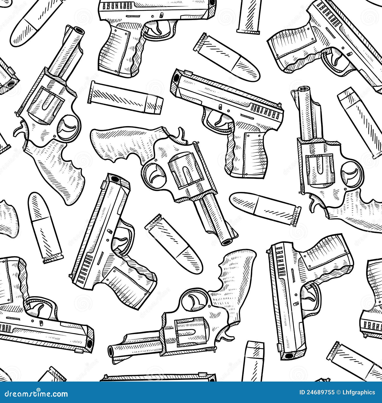 Old Handgun Cartoon Vector | CartoonDealer.com #35189299