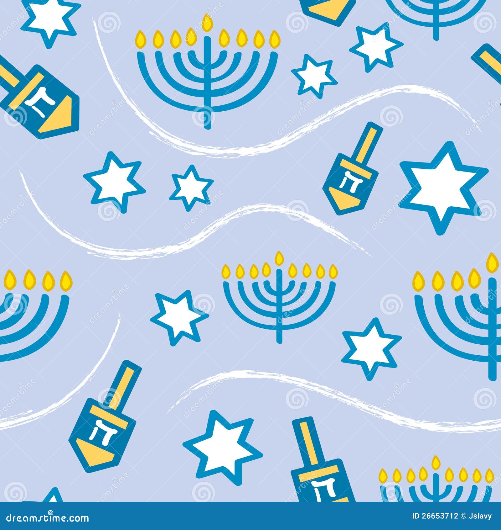 Seamless Hanukkah Pattern stock vector. Illustration of jewish - 26653712