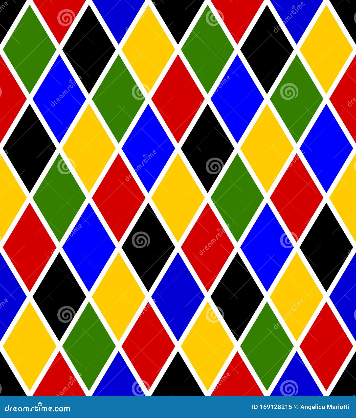 Seamless Harlequin Pattern for Carnival and Mardi Gras Stock Vector ...