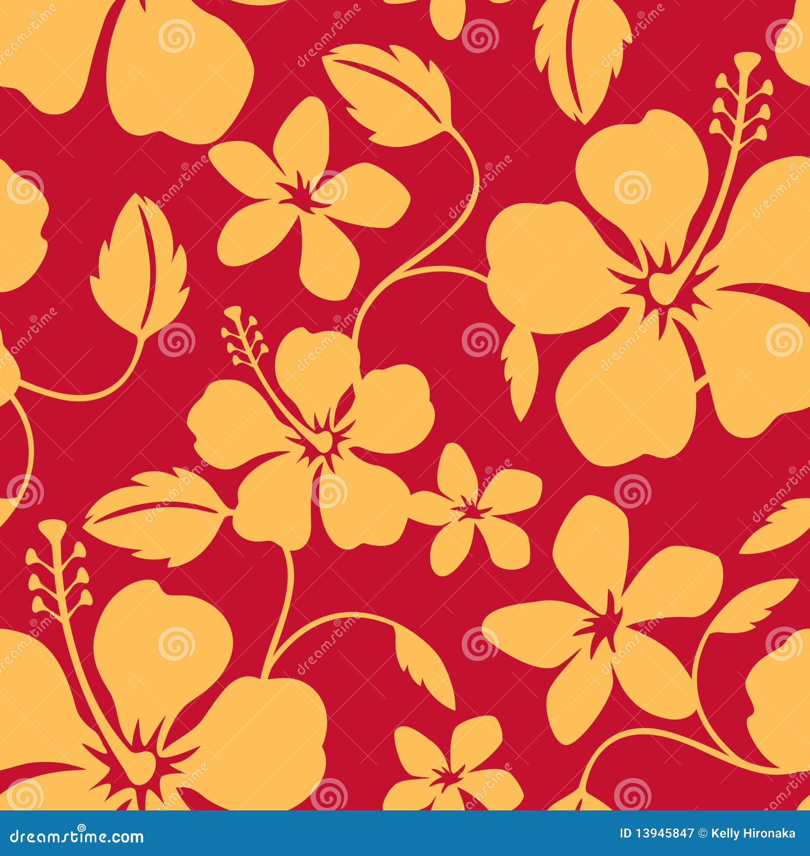 Seamless Hawaiian Hula Pattern Stock Vector - Illustration of nature ...