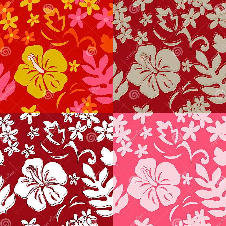 Seamless Hawaiian Hula Pattern Stock Vector - Illustration of pattern ...