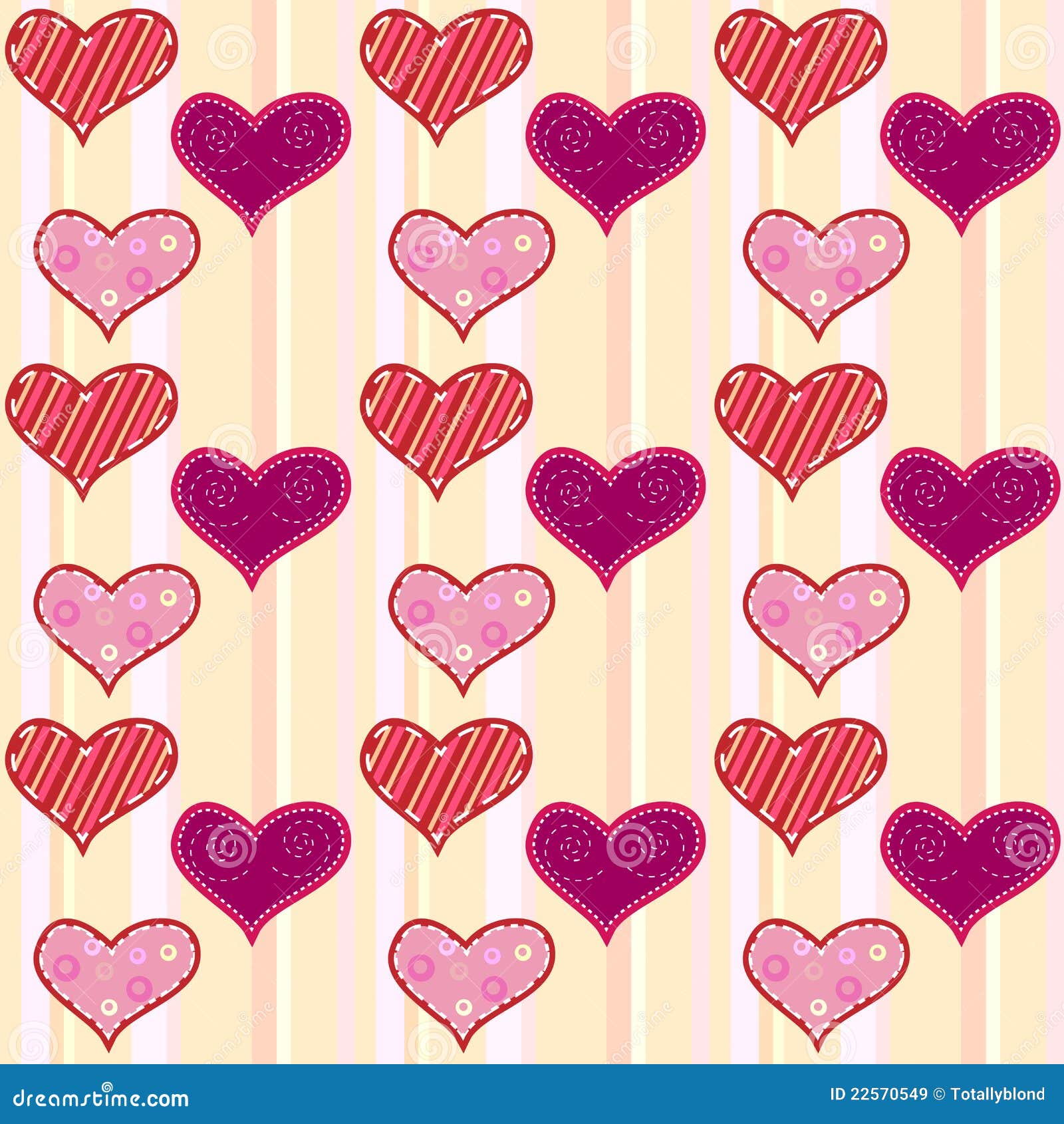 Seamless heart background stock vector. Illustration of backdrop - 22570549