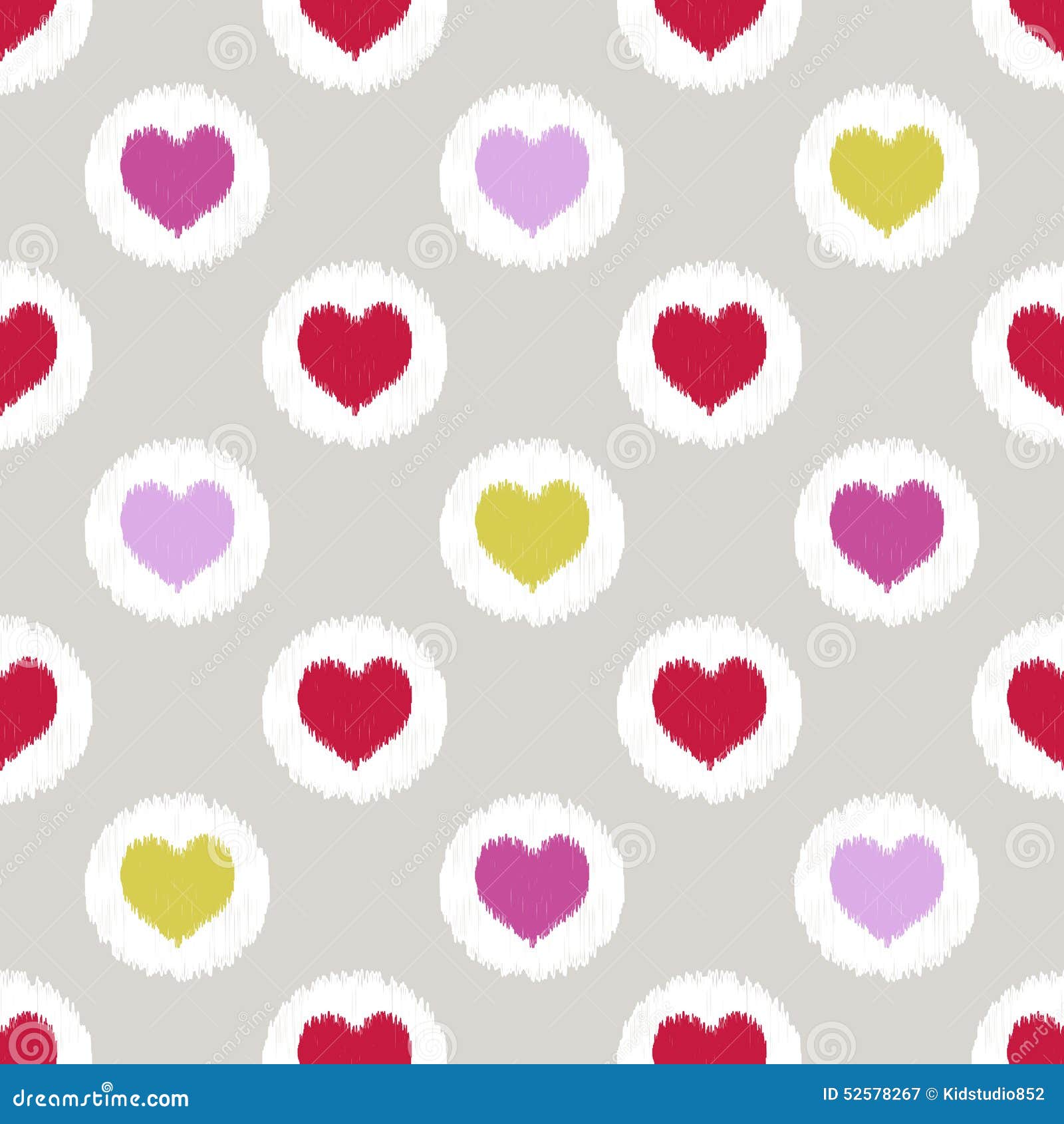Seamless Heart Geometric Pattern Stock Vector - Illustration of fabric ...