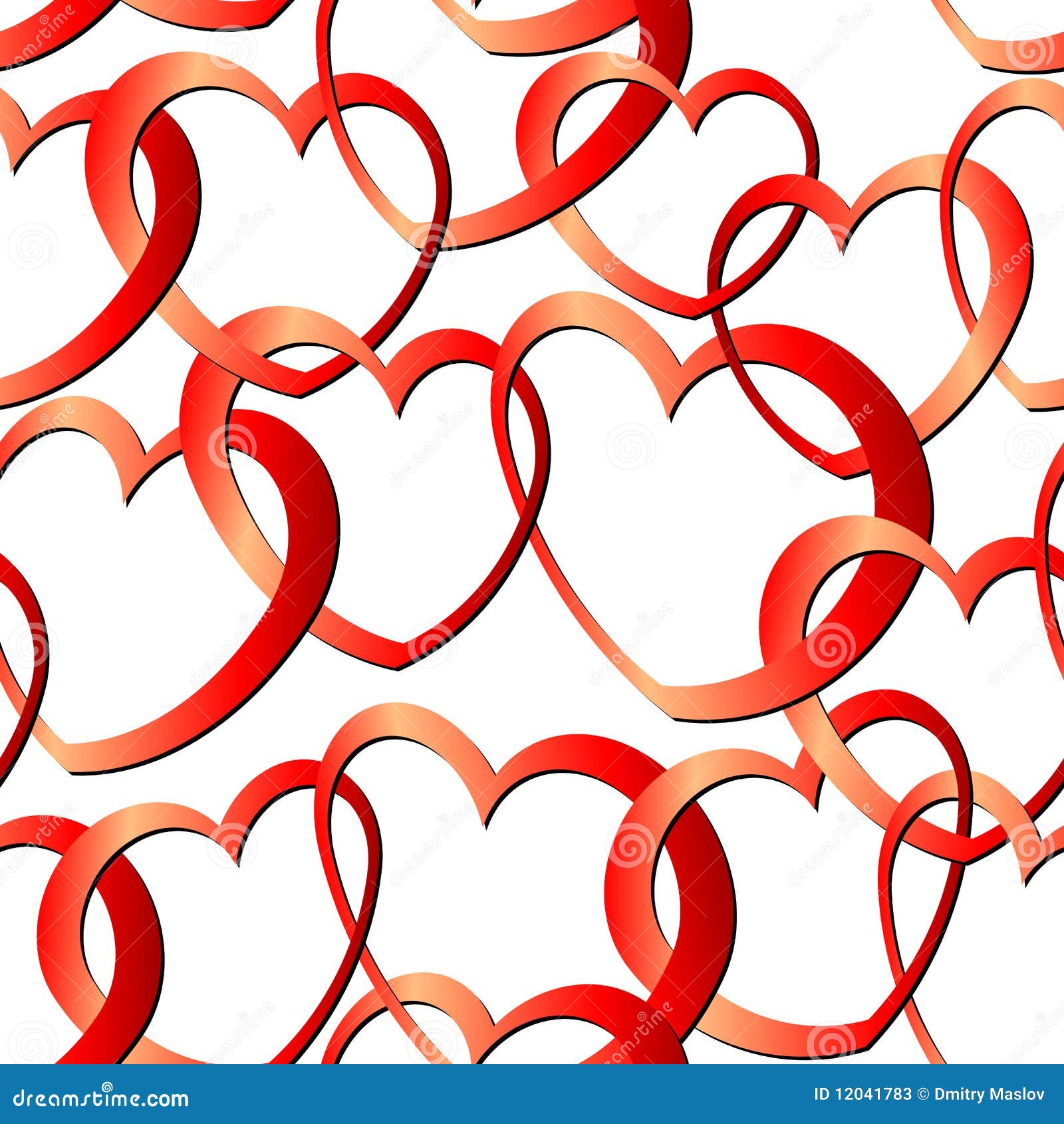 Seamless Heart Pattern stock vector. Illustration of sentimental - 12041783