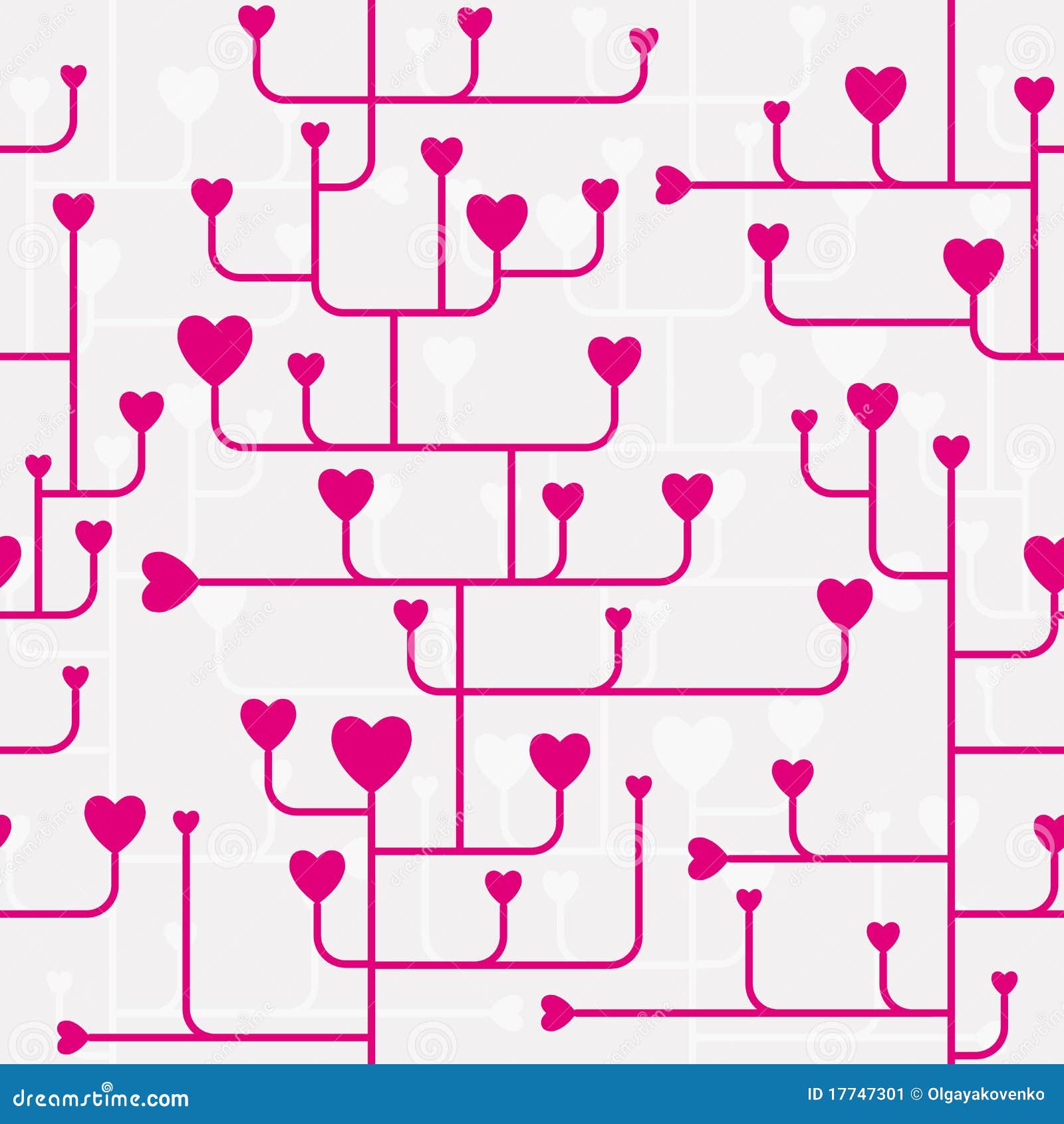 Seamless heart pattern. stock vector. Illustration of romantic - 17747301