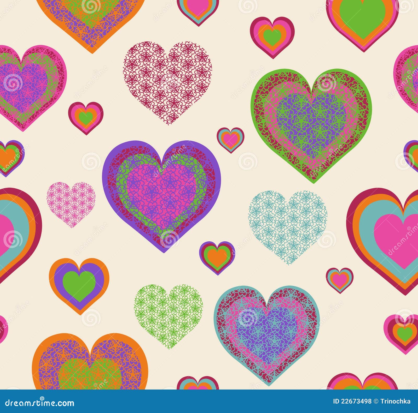 Seamless heart pattern. stock vector. Illustration of decoration - 22673498
