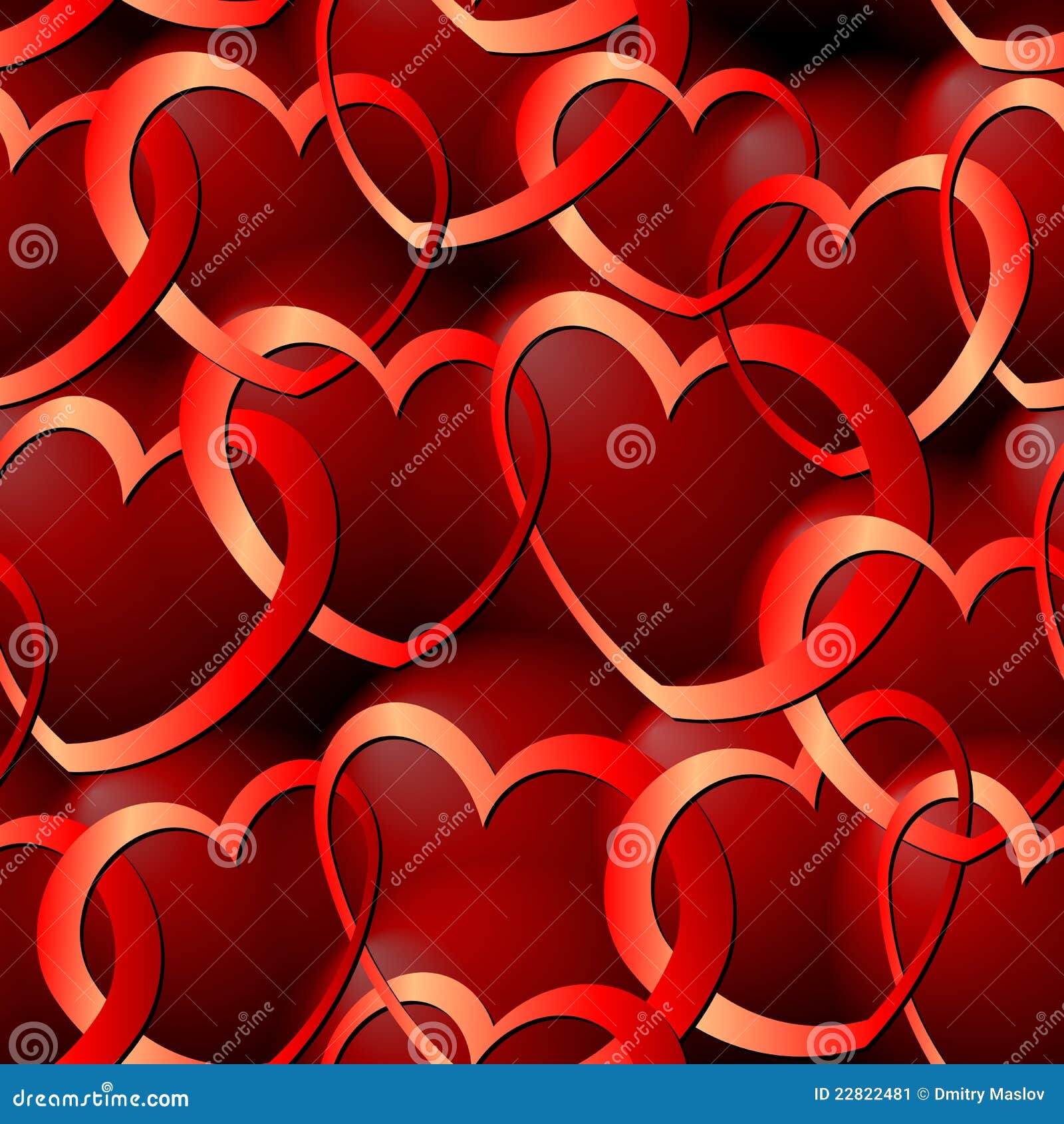 Seamless Heart Pattern stock vector. Illustration of pattern - 22822481