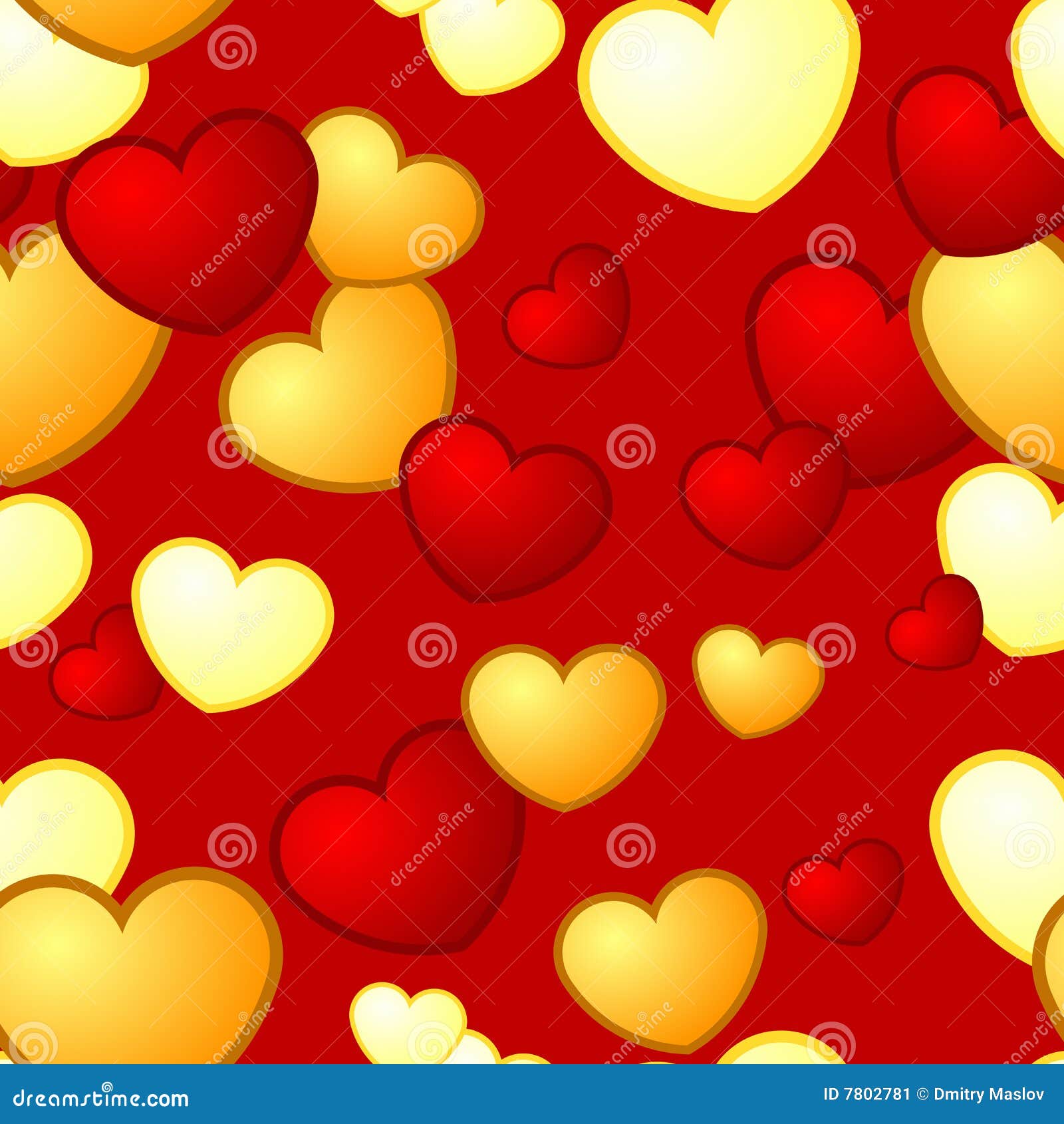 Seamless Heart Pattern stock vector. Illustration of marriage - 7802781