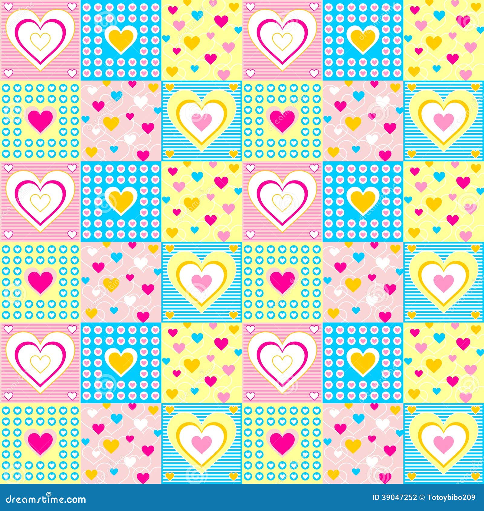 Seamless Heart Pattern stock vector. Illustration of pretty - 39047252