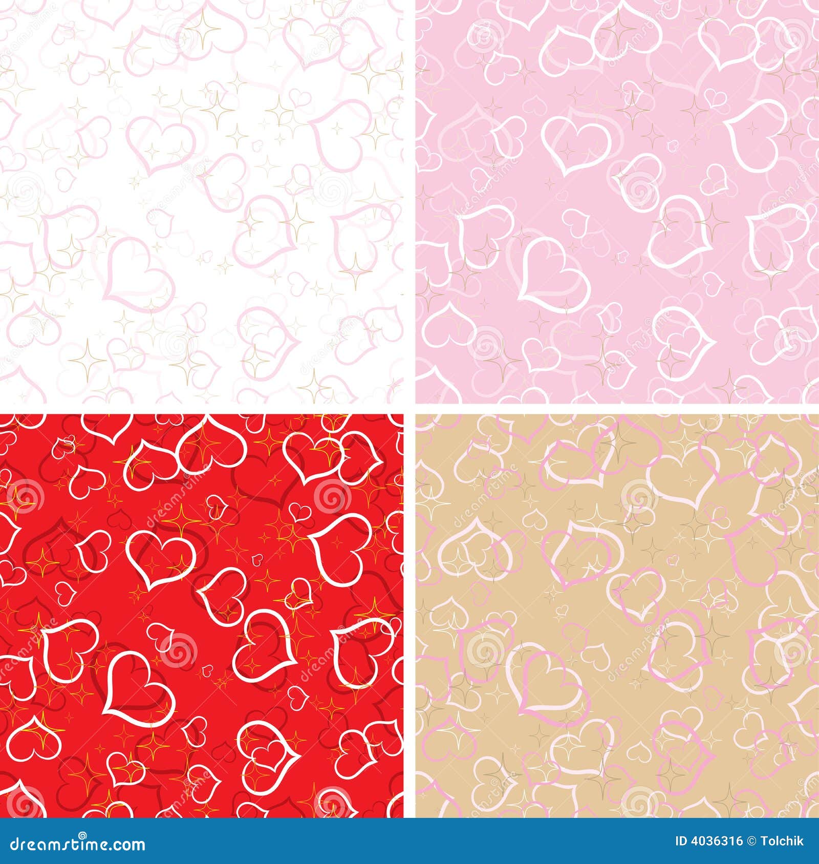 Seamless Heart Pattern, Vector Stock Vector - Illustration of ...