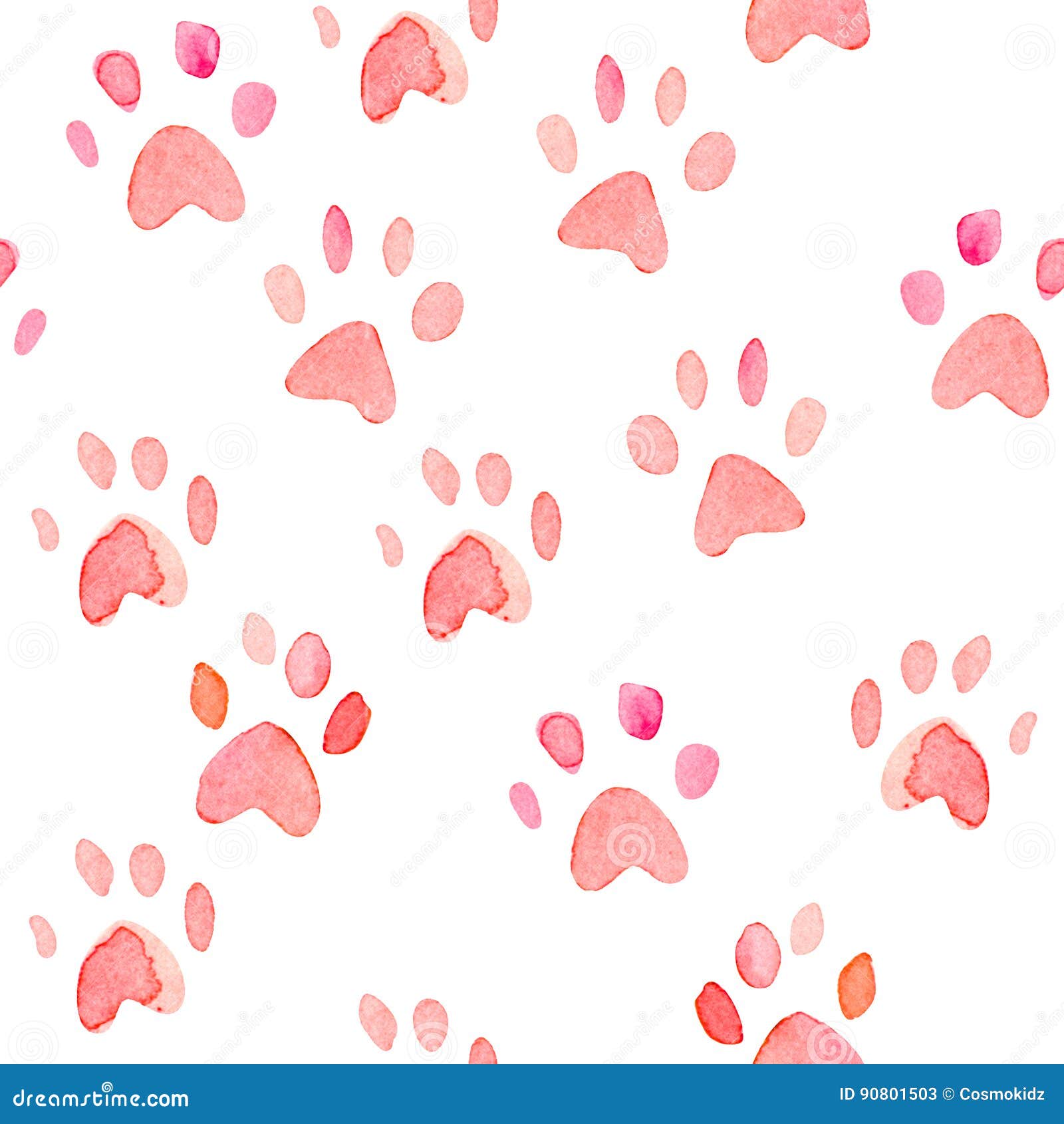 Heart And Dog Paws, Wolf Paws, Dogs And Wolves Logo Cartoon Vector ...