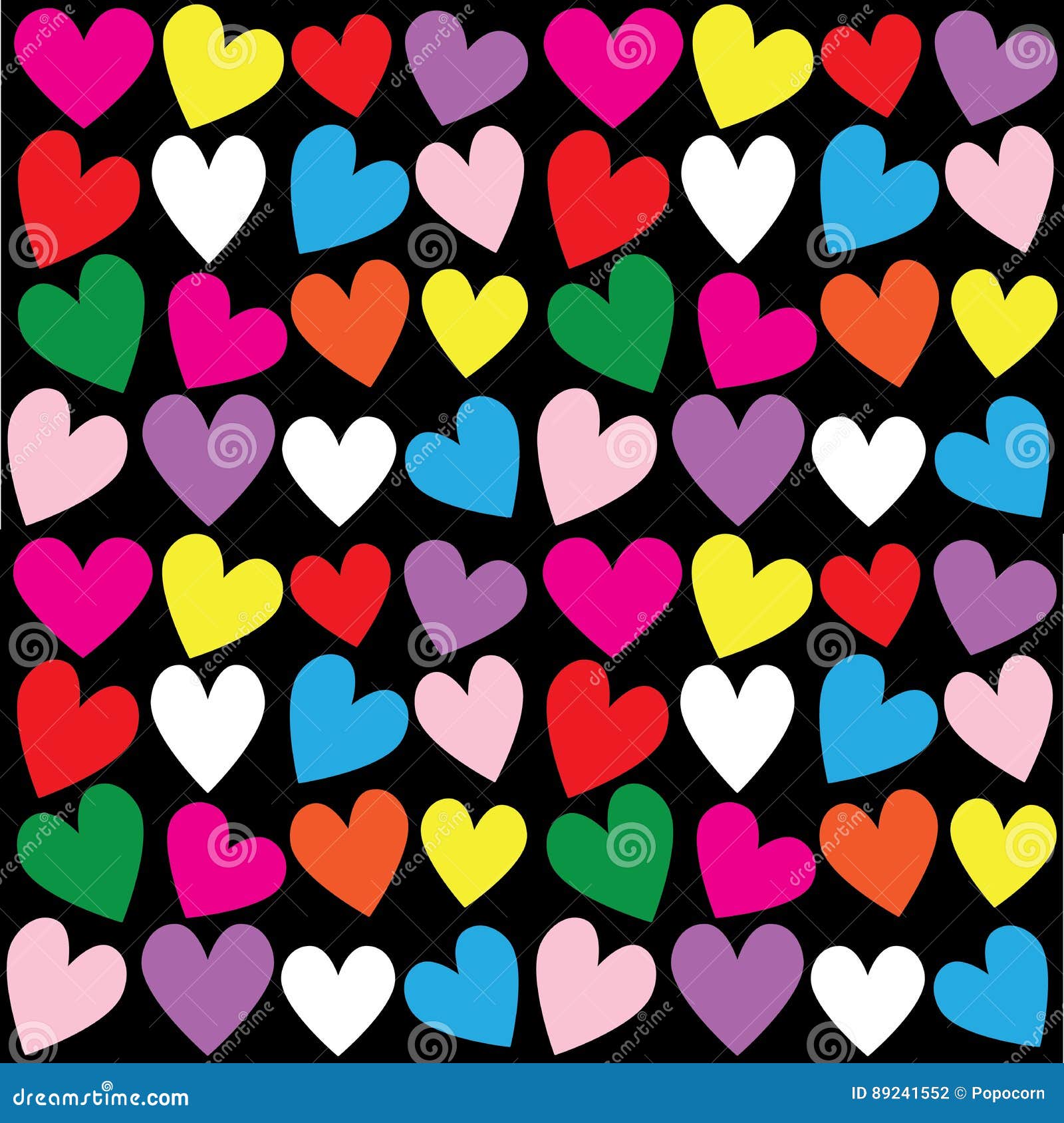 Seamless Heart Print Background Stock Vector - Illustration of interior ...