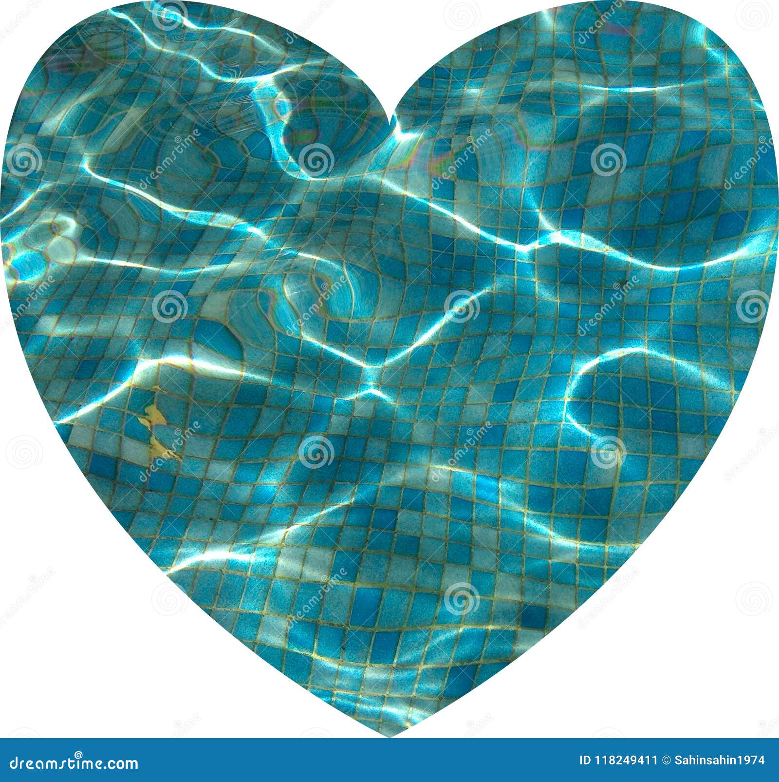 Seamless Heart Shaped Water Stock Image - Image of water, heart: 118249411