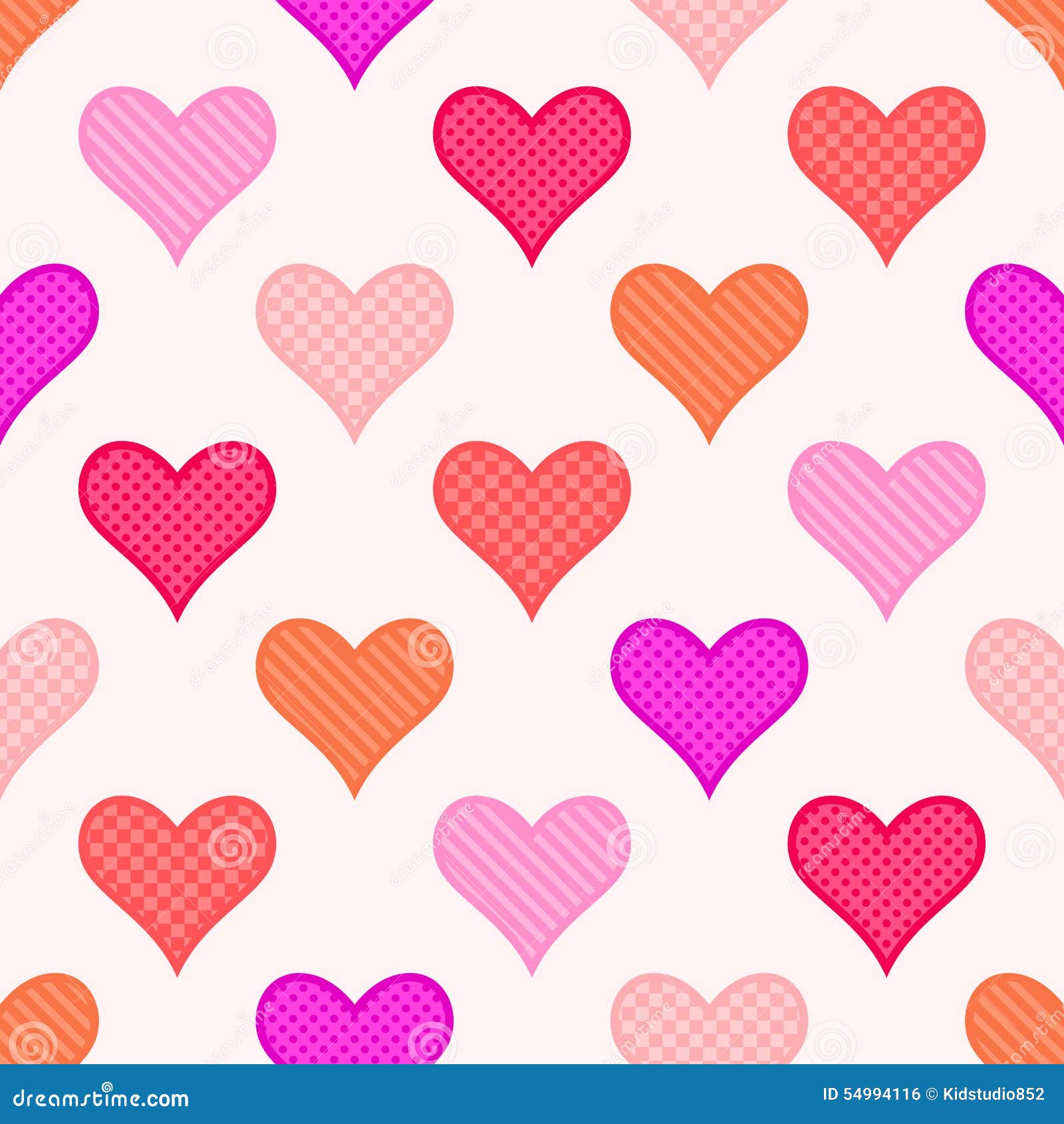 Seamless Heart Textured Background Stock Vector - Illustration of ...