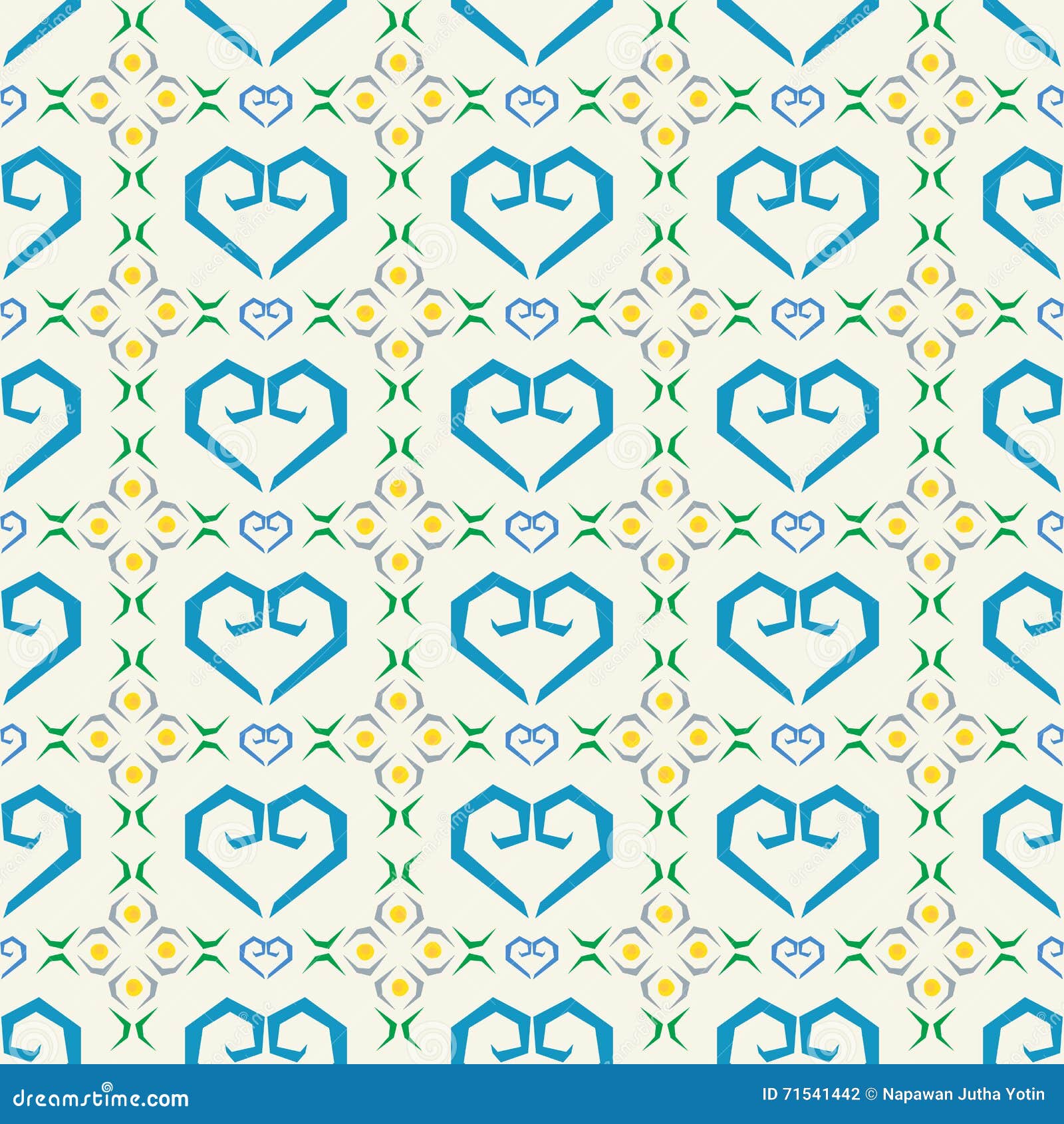 Seamless Heart Vector Pattern with Grid on White Background Stock ...