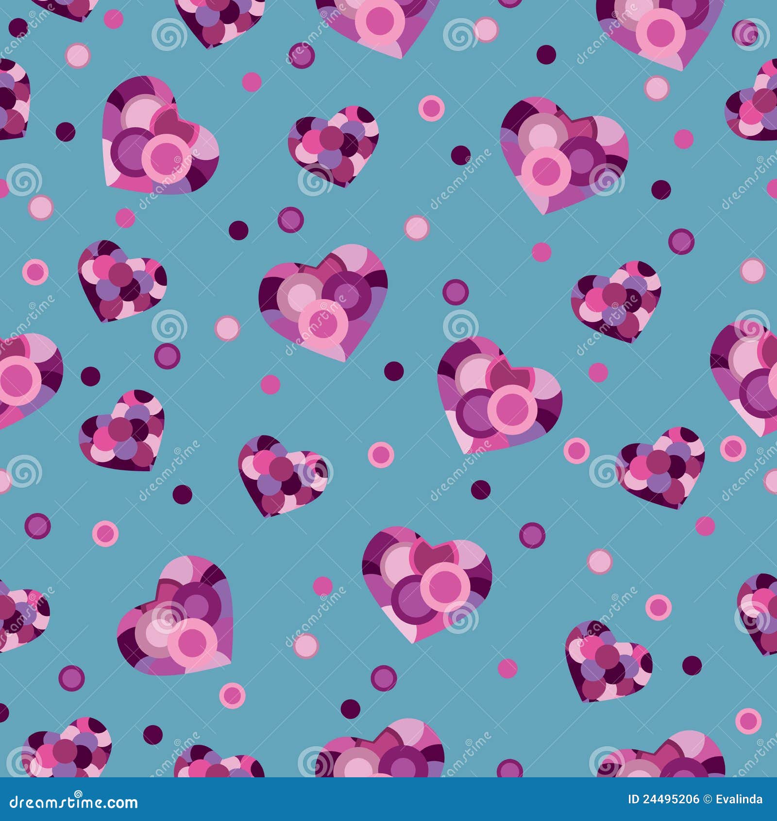 Seamless hearts pattern stock vector. Illustration of design - 24495206