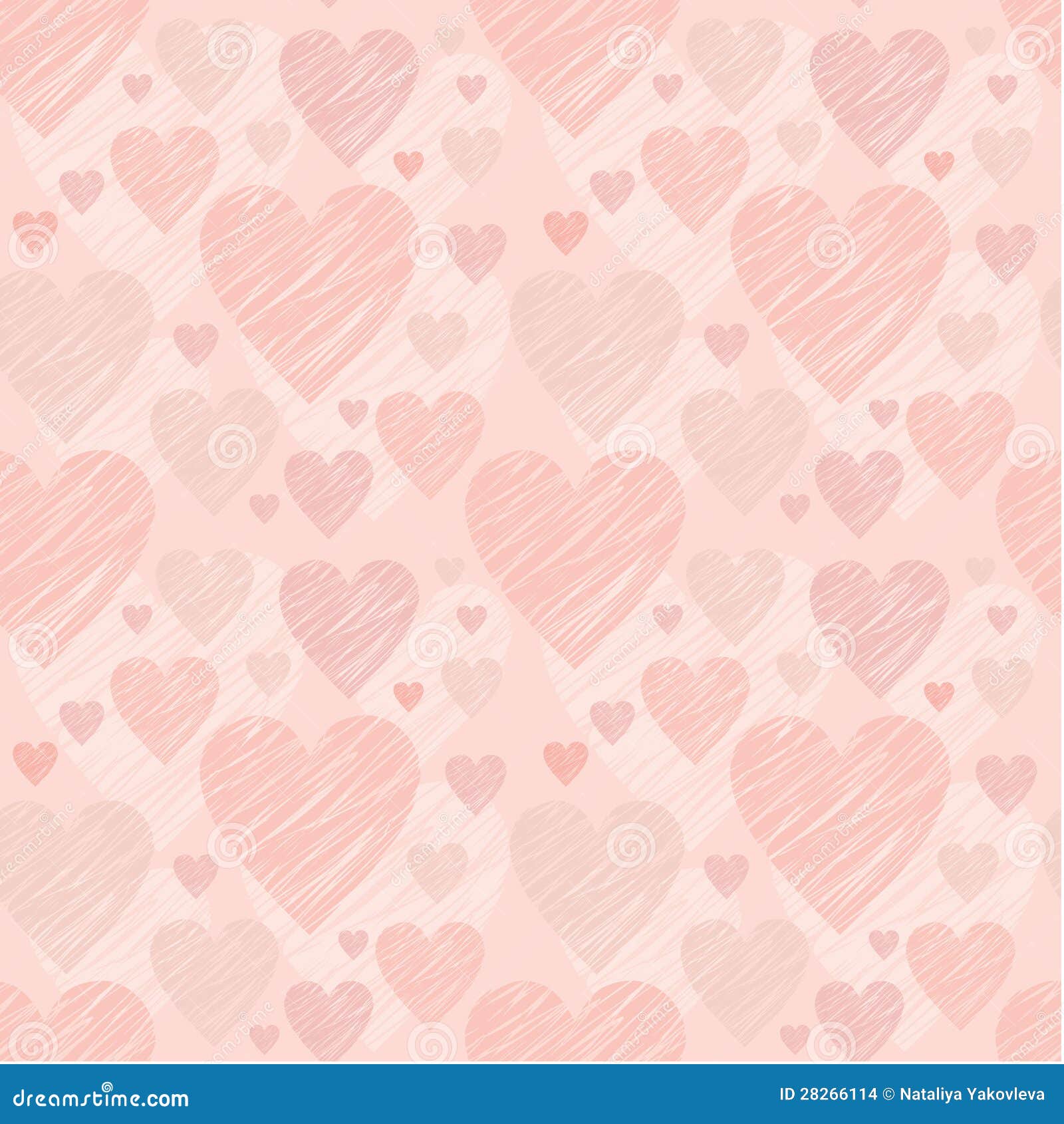 Seamless hearts pattern stock vector. Illustration of girlish - 28266114