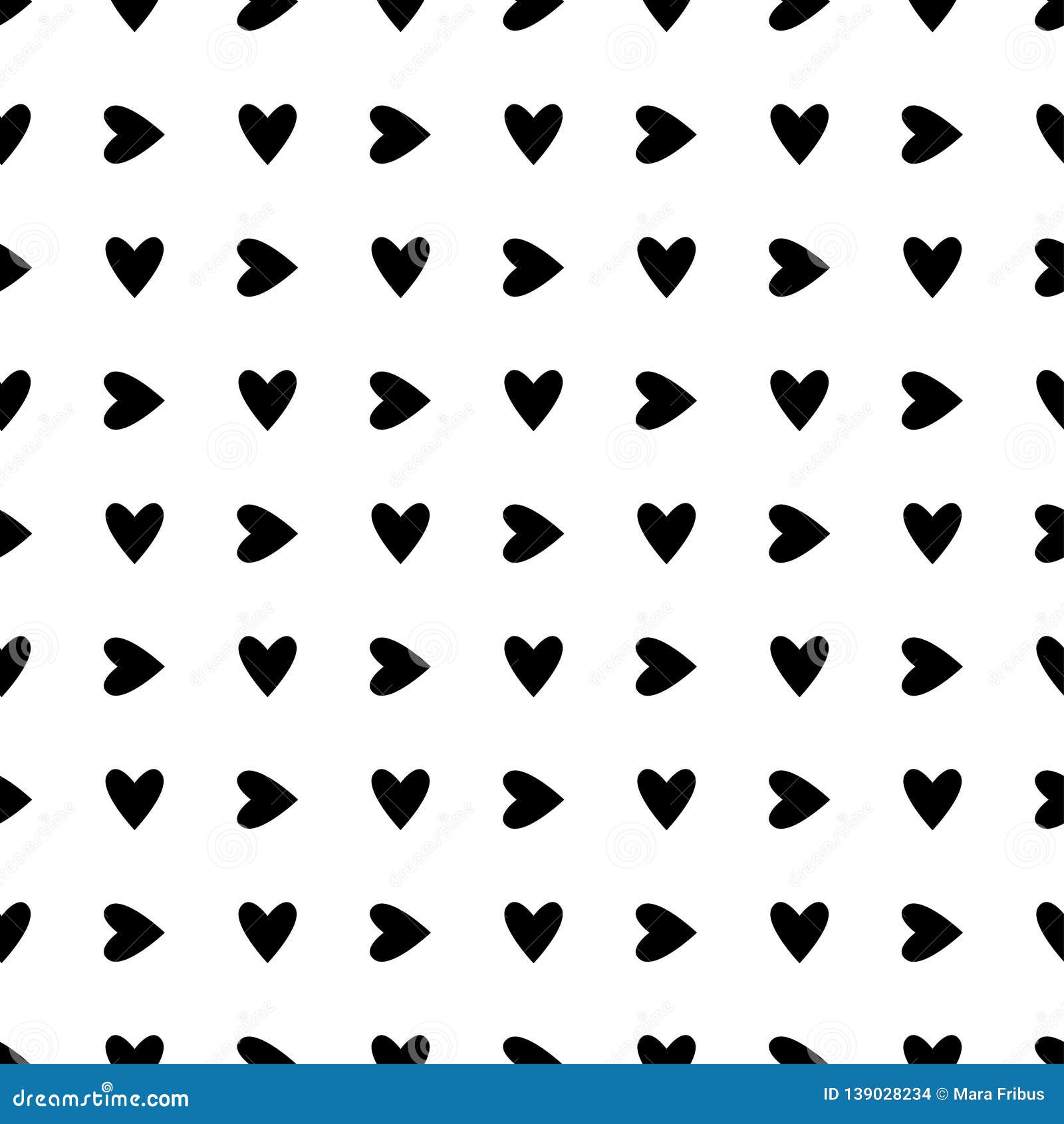 Seamless hearts pattern stock vector. Illustration of graphic - 139028234