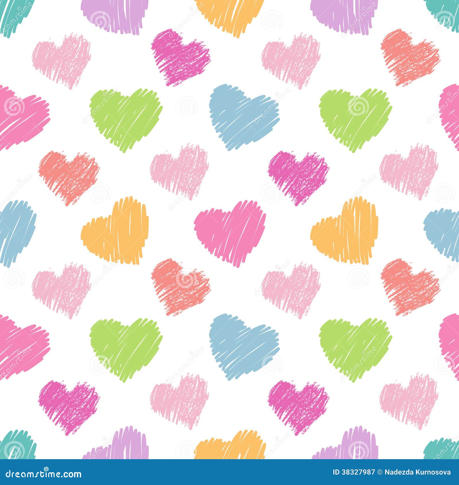 Seamless hearts pattern stock vector. Illustration of seamless - 38327987