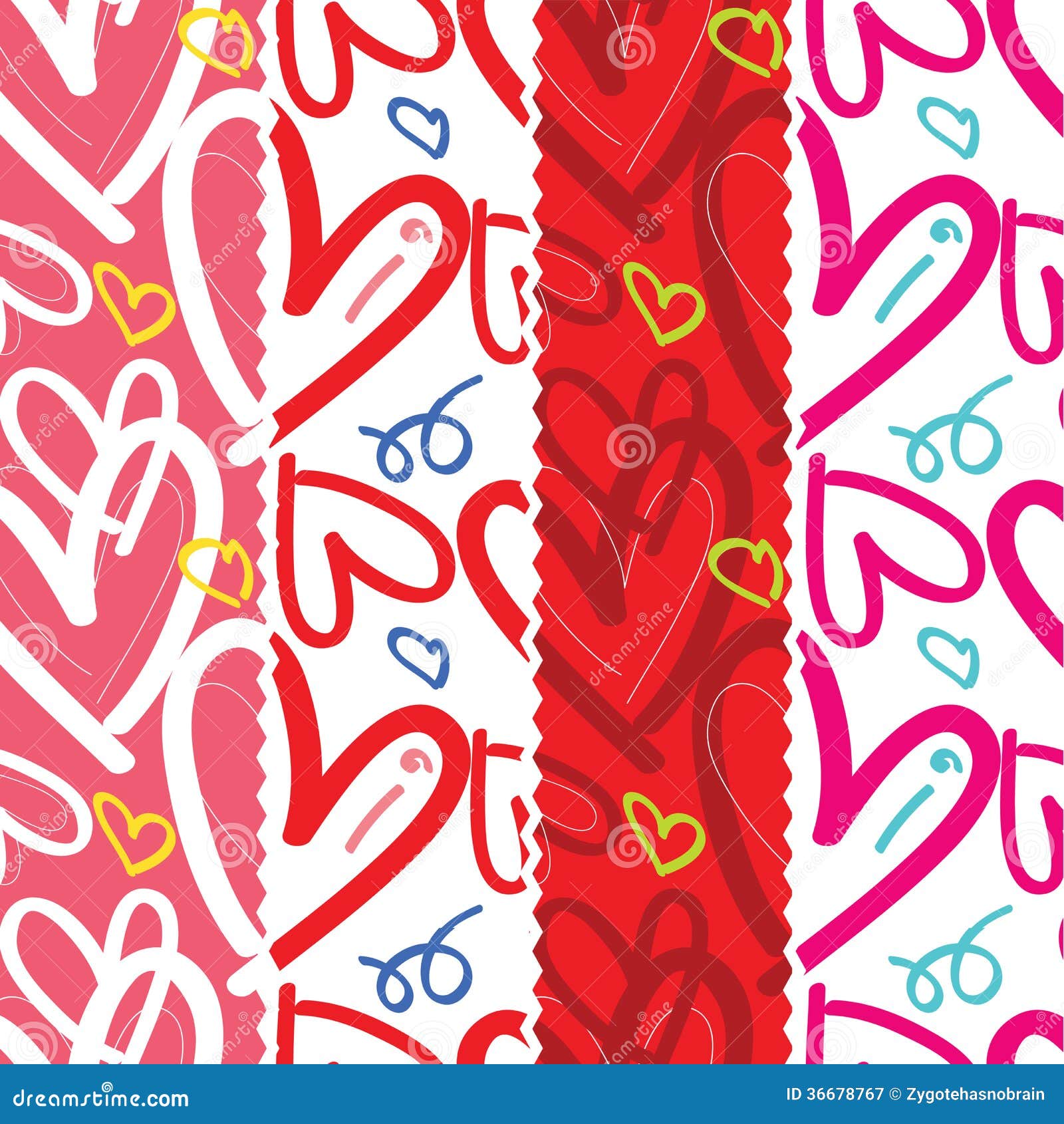 Seamless Hearts Pattern. stock vector. Illustration of gift - 36678767