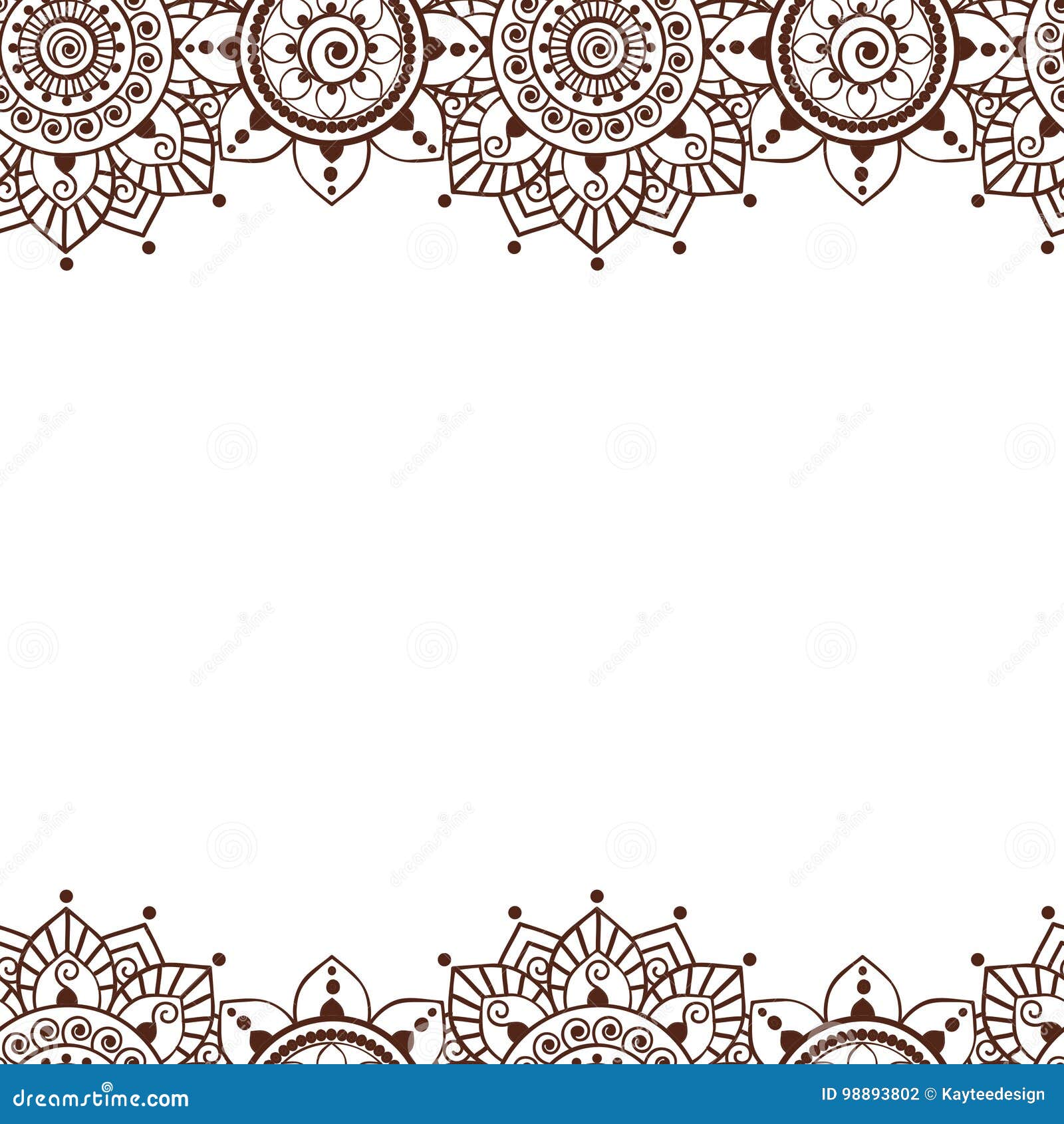 Seamless Henna Borders Vector Abstract Floral Patterns 4 Stock Vector ... Seamless Henna Borders Vector Abstract Floral Patterns 4 Stock Vector ...