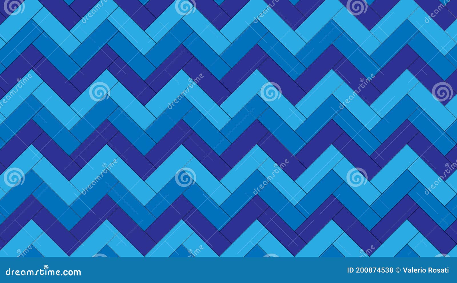 Seamless Herringbone Pattern. Blue Color Stock Vector - Illustration of ...