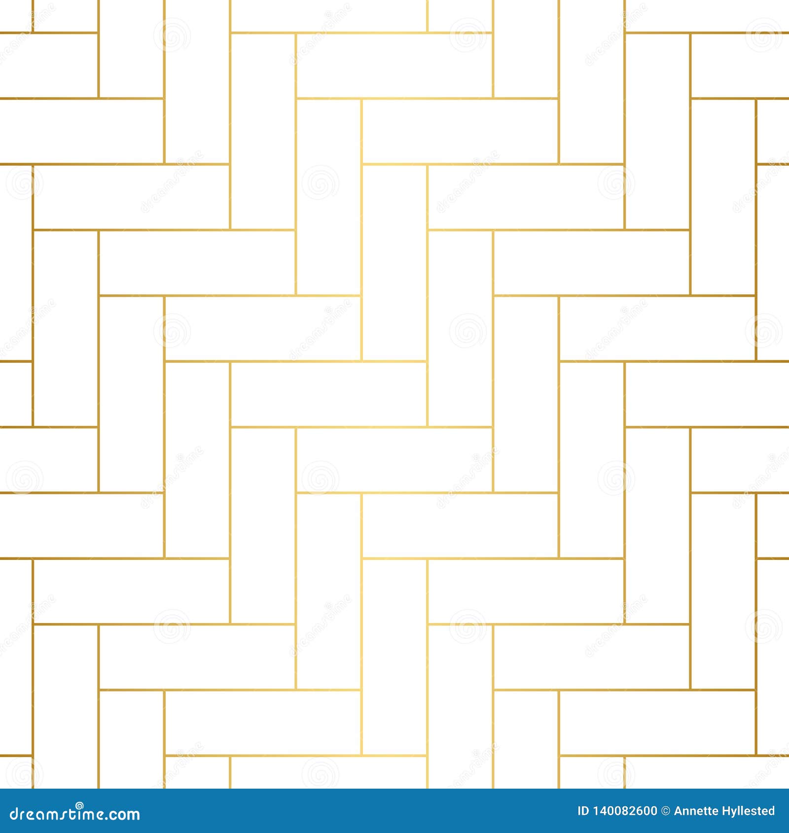 Seamless Herringbone Vector Pattern with Gold Lines. Stock Vector ...