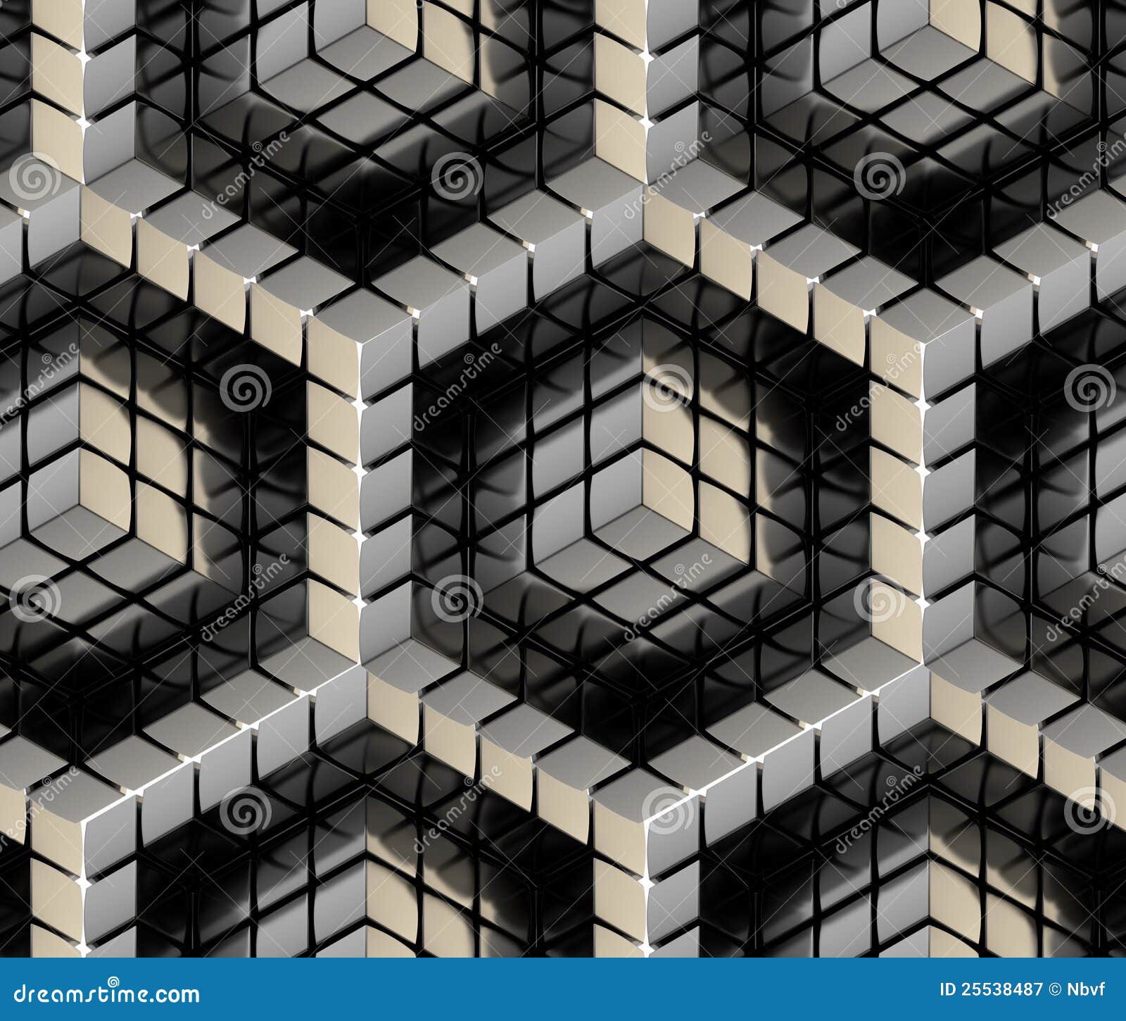 Seamless Hexagon Cube Background Texture Stock Illustration ...