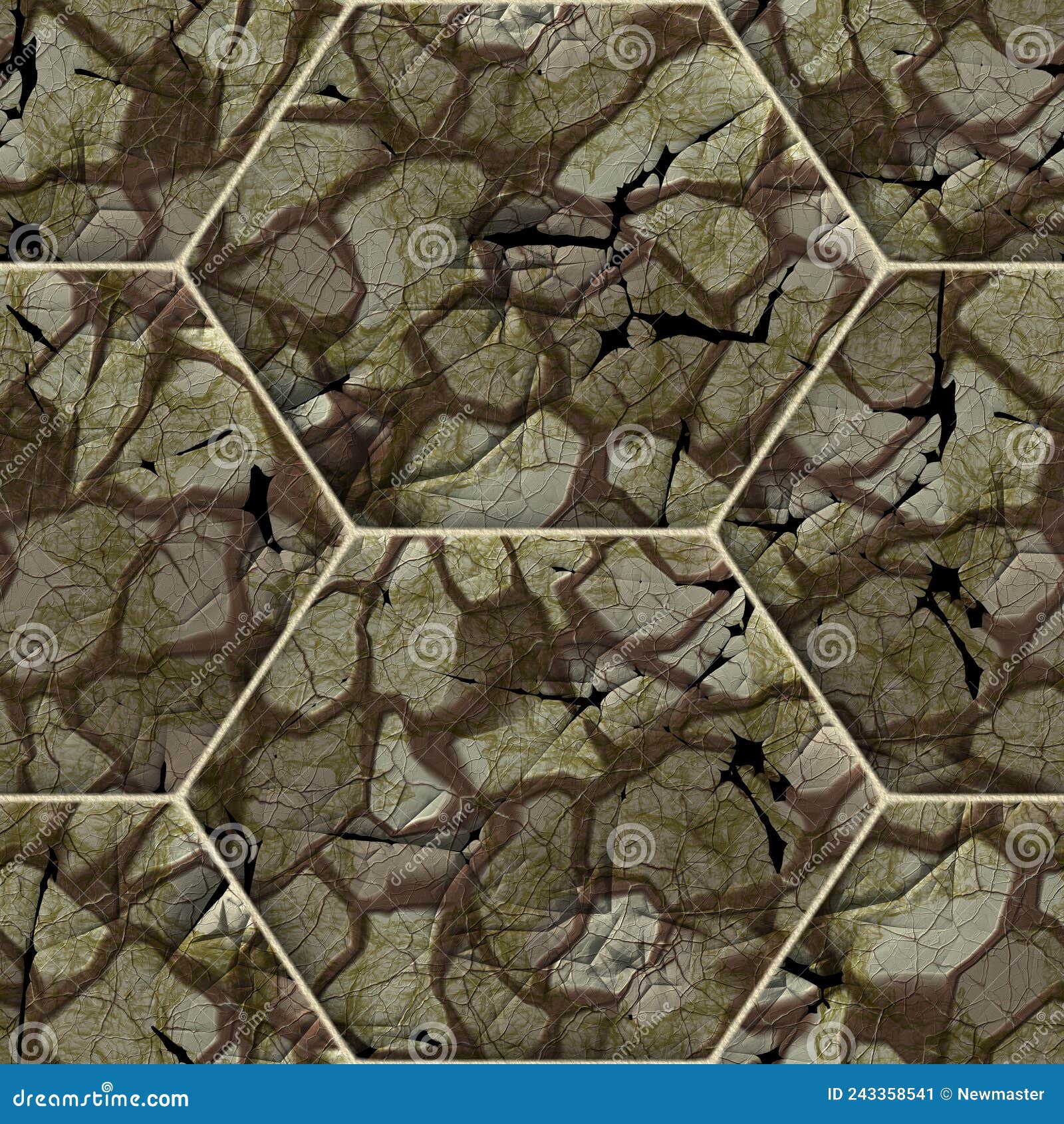 Seamless Hexagon - 3d Texture Stock Illustration - Illustration of ...