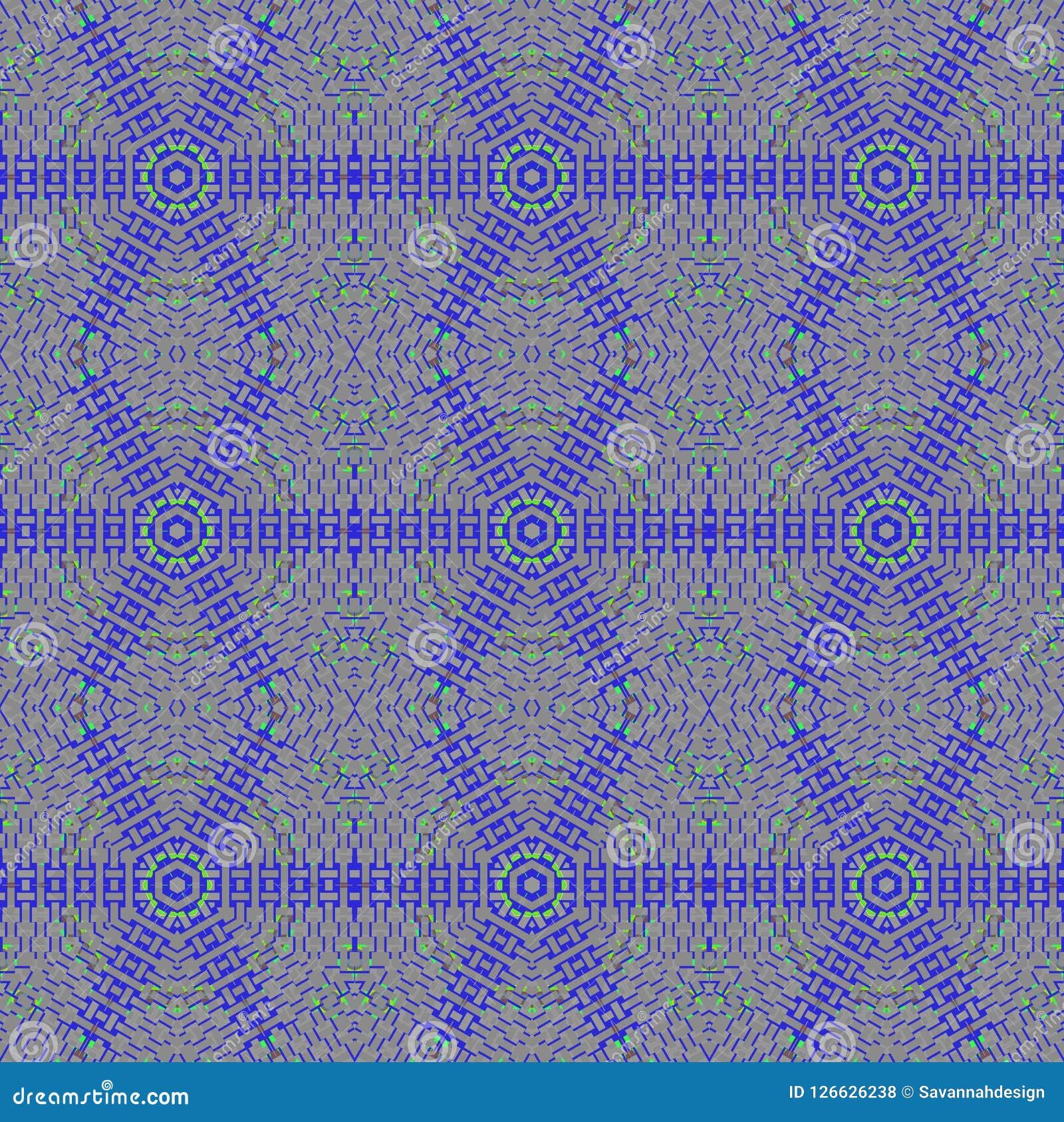 Seamless Hexagon and Diamond Pattern Gray Dark Blue Stock Illustration ...