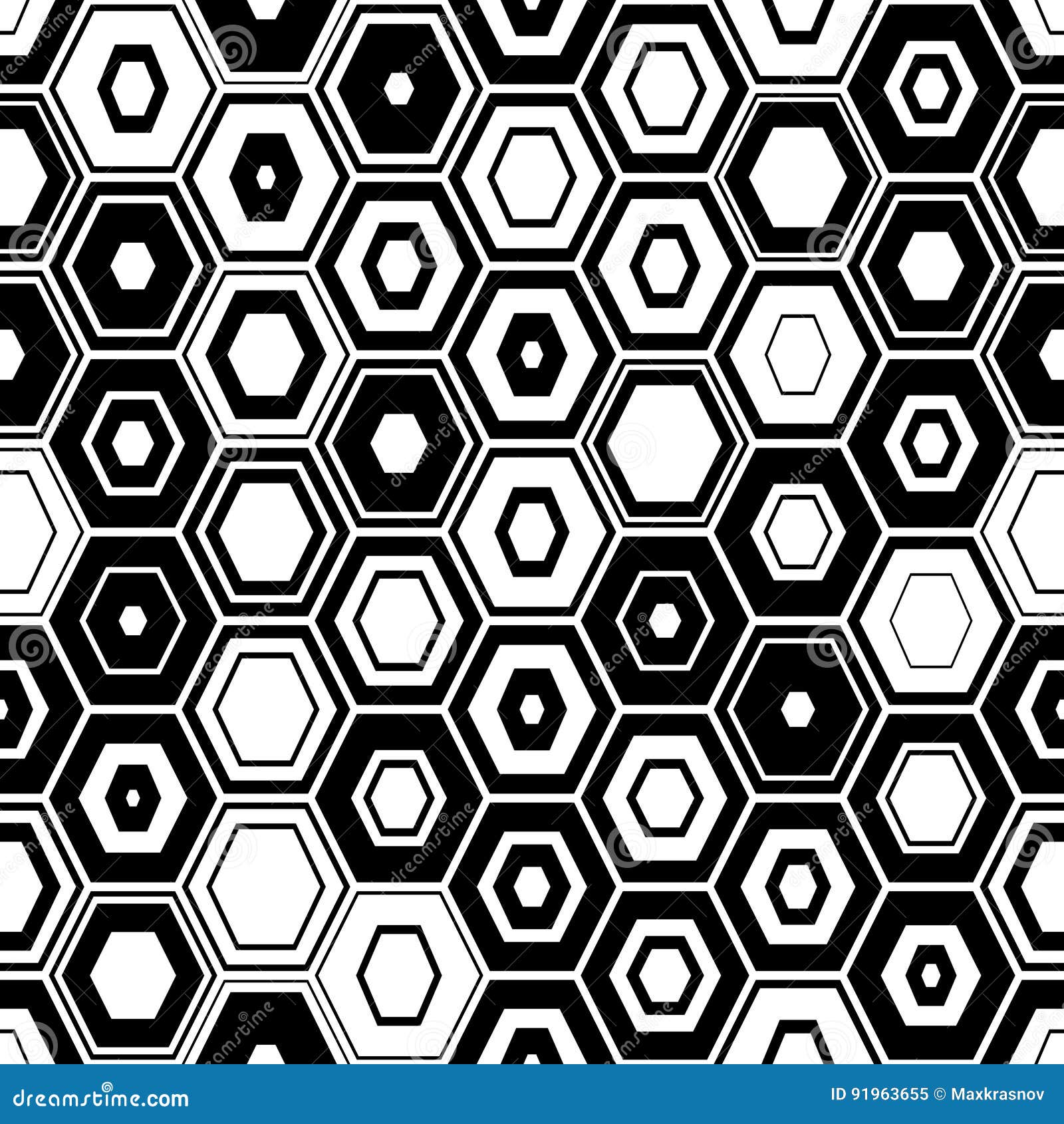 Seamless Hexagon Pattern stock vector. Illustration of paper - 91963655