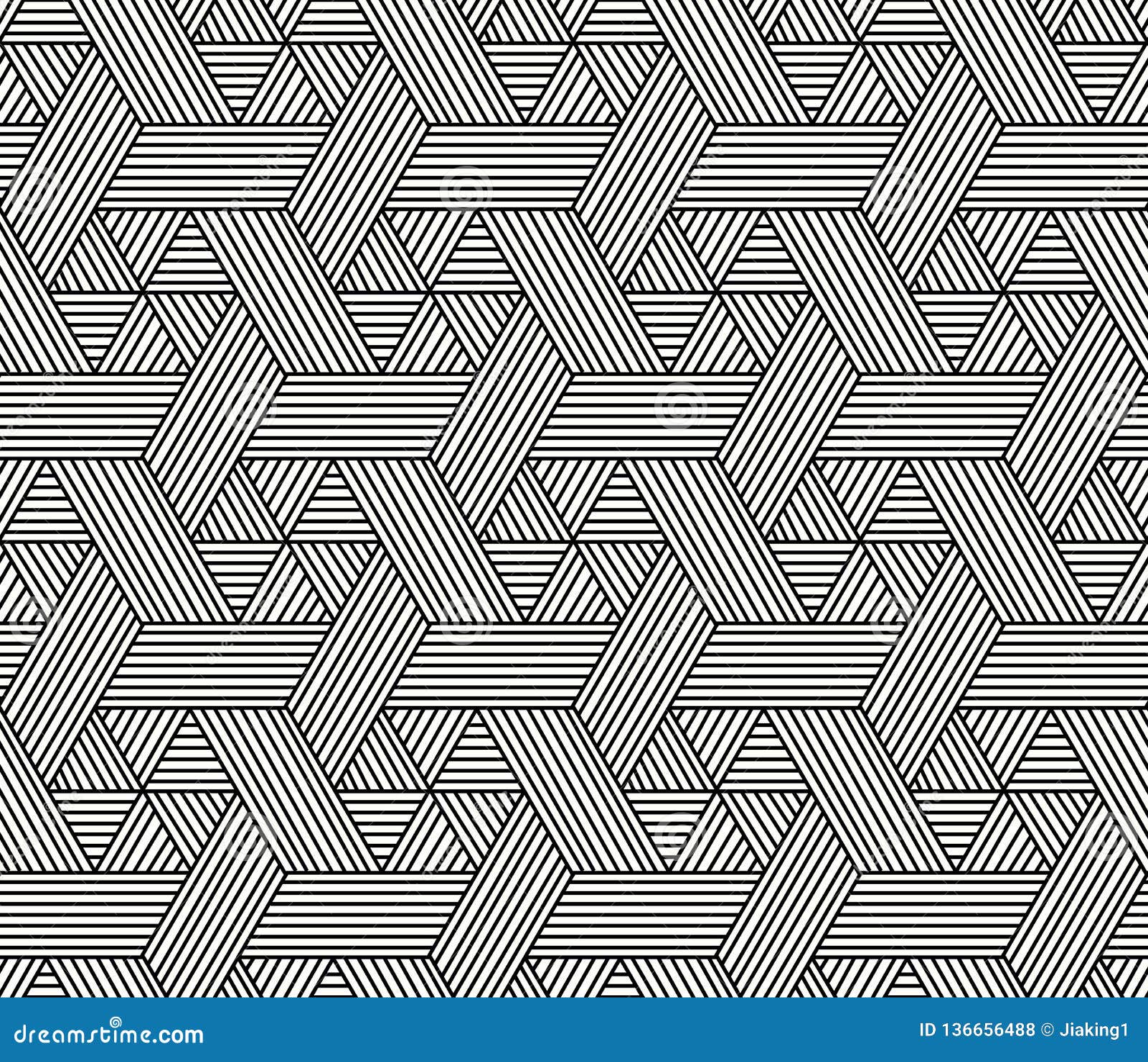 Seamless Hexagon Pattern in Rattan Style, Vector Stock Vector ...