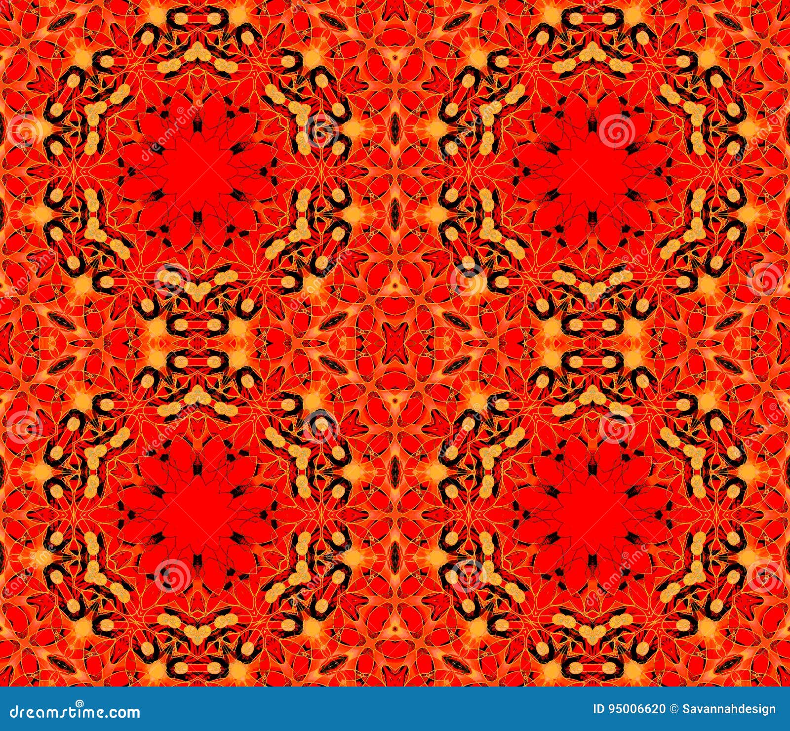 Seamless Hexagon Pattern Red Yellow Orange Stock Illustration ...