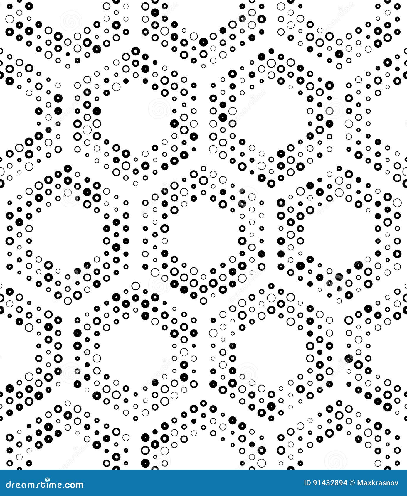 Seamless Hexagon Pattern stock vector. Illustration of futuristic ...