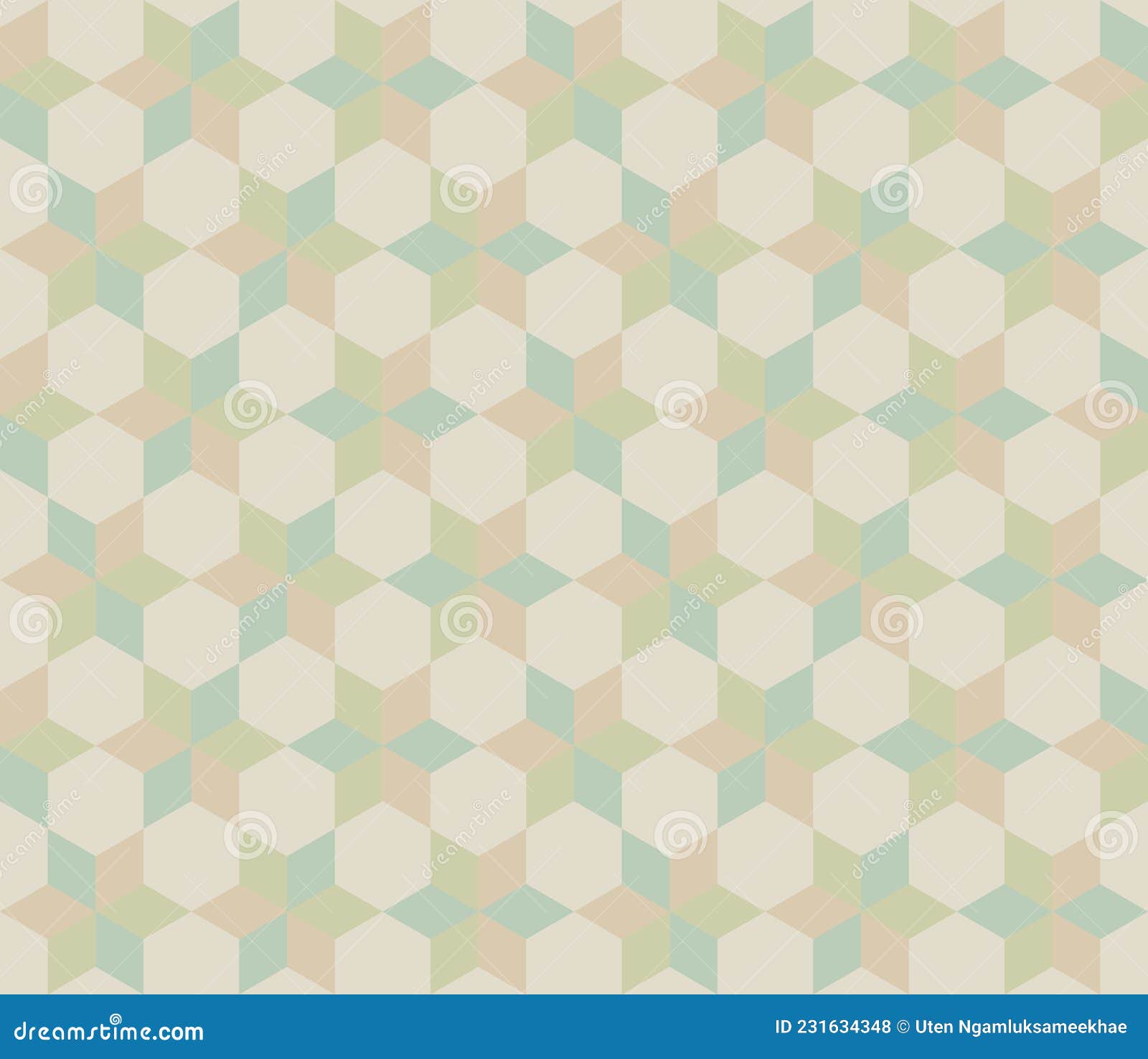 Seamless Hexagon Shape Background Pattern Pastel Tones Stock Vector ...
