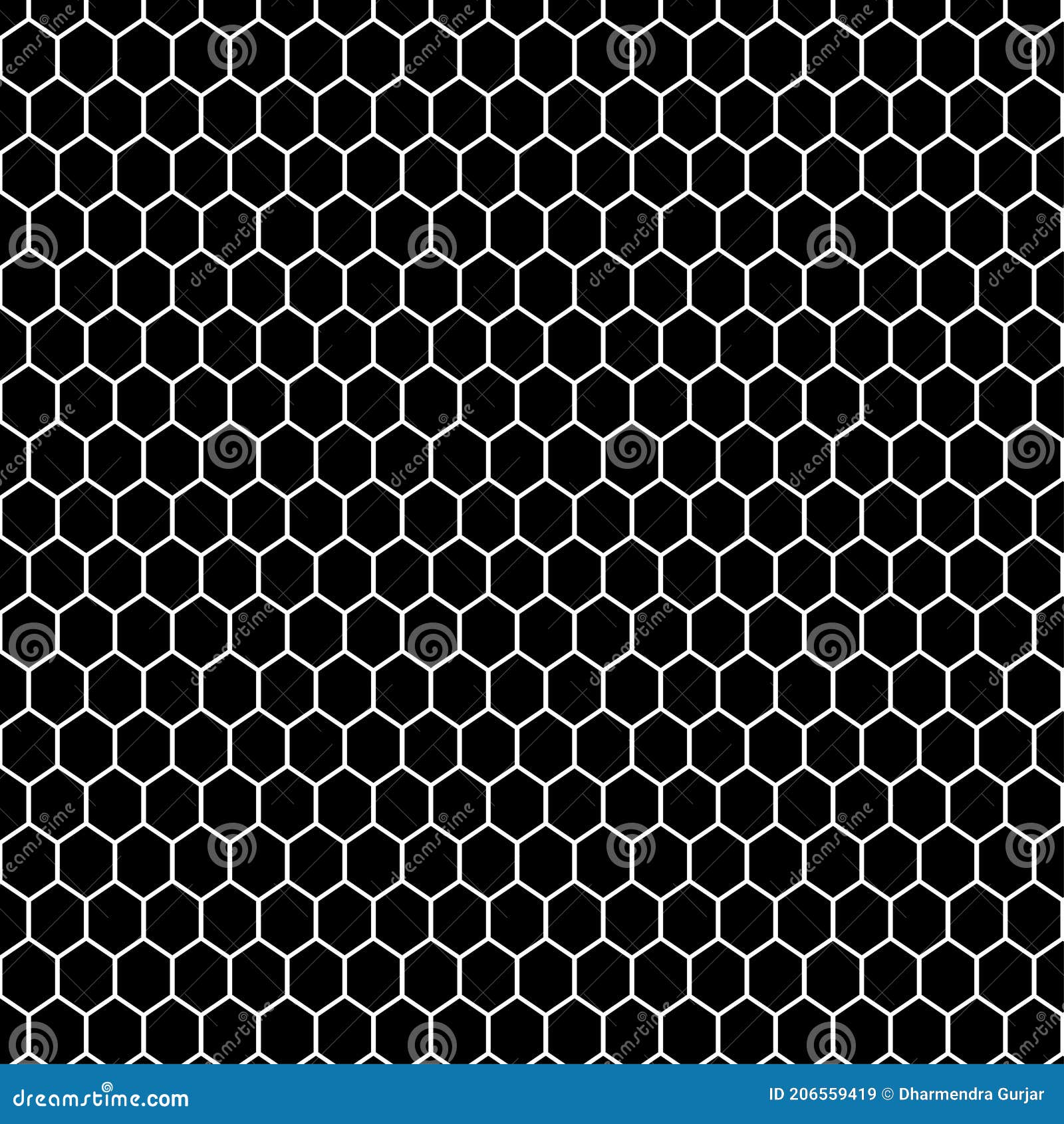 Seamless Hexagonal Honeycomb Pattern Background. Repeating Geometric ...