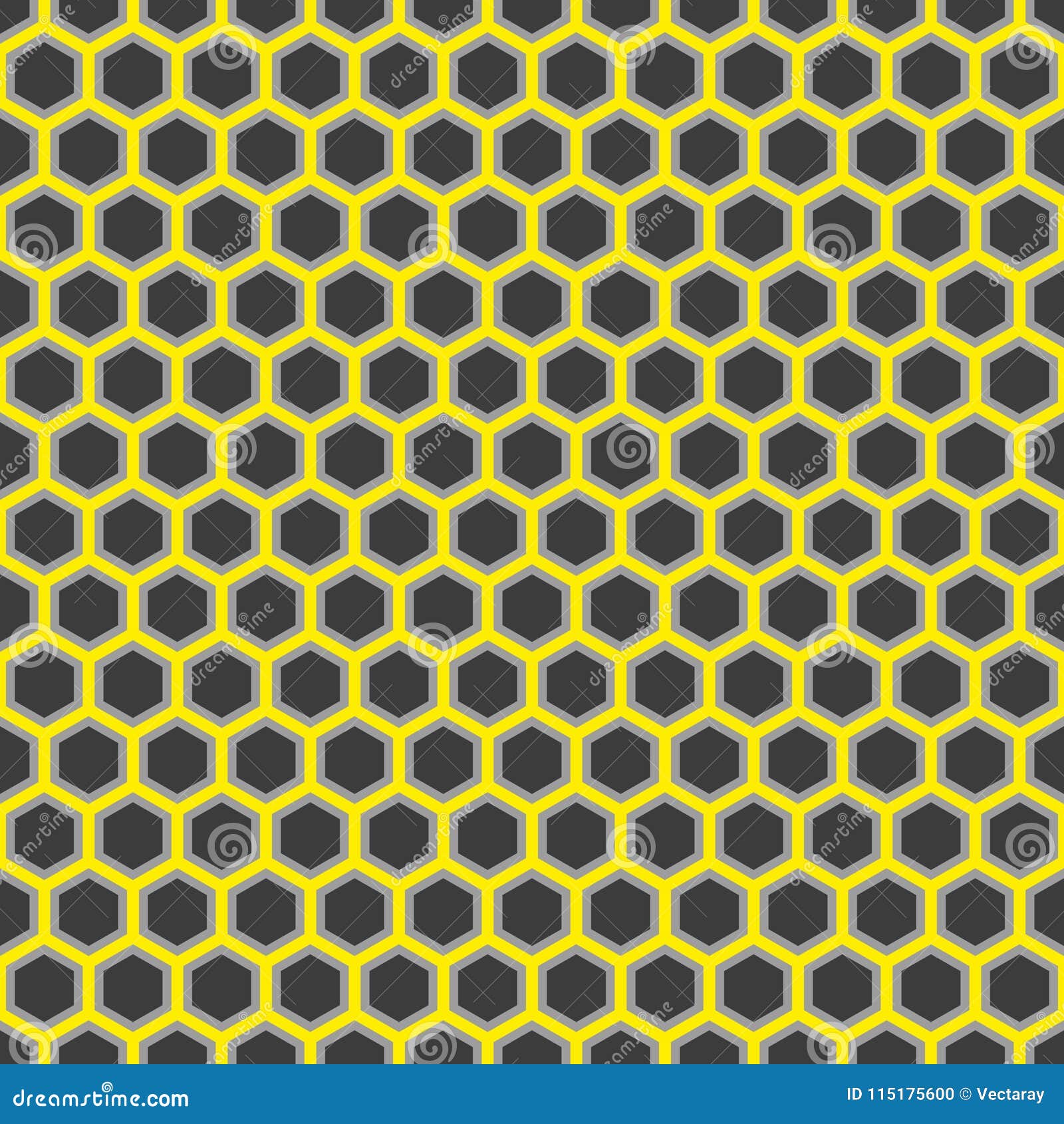 Seamless Hexagonal Honeycomb Pattern Texture Background. Stock ...