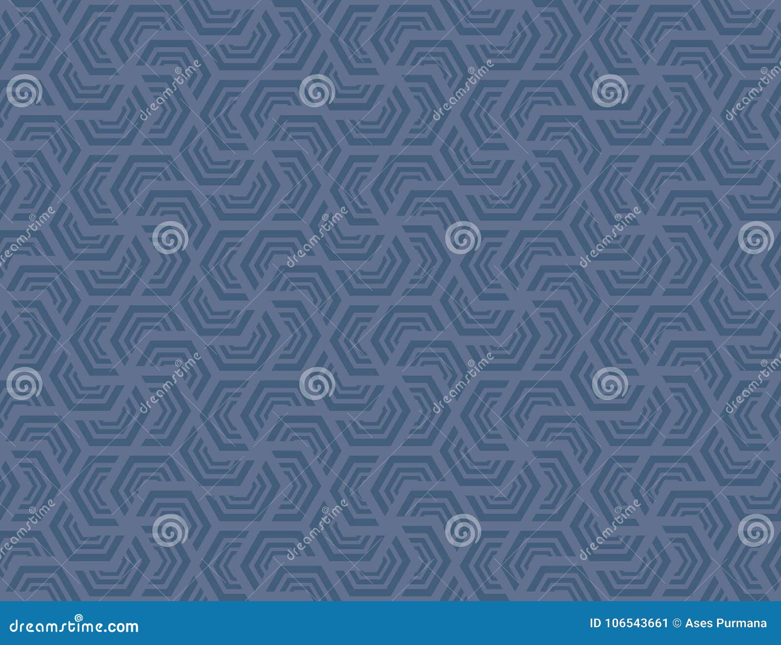 Seamless Hexagonal Pattern . Design Light Blue on Blue Stock ...