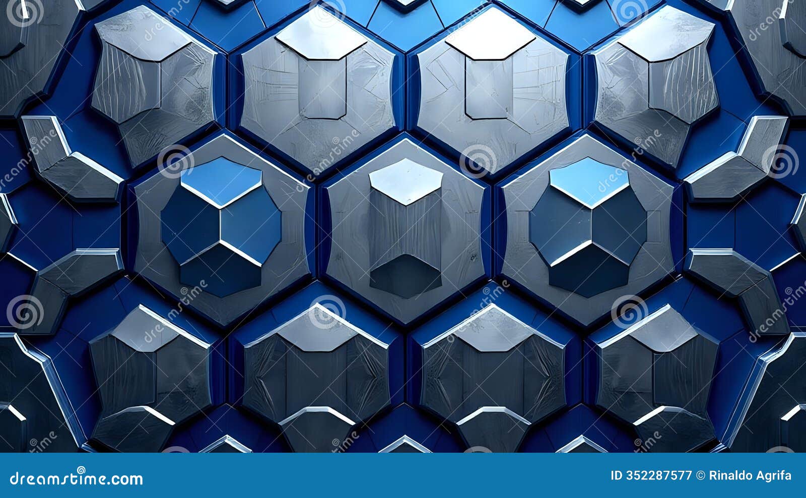 A Seamless Hexagonal Pattern with a Futuristic Design, Combining ...