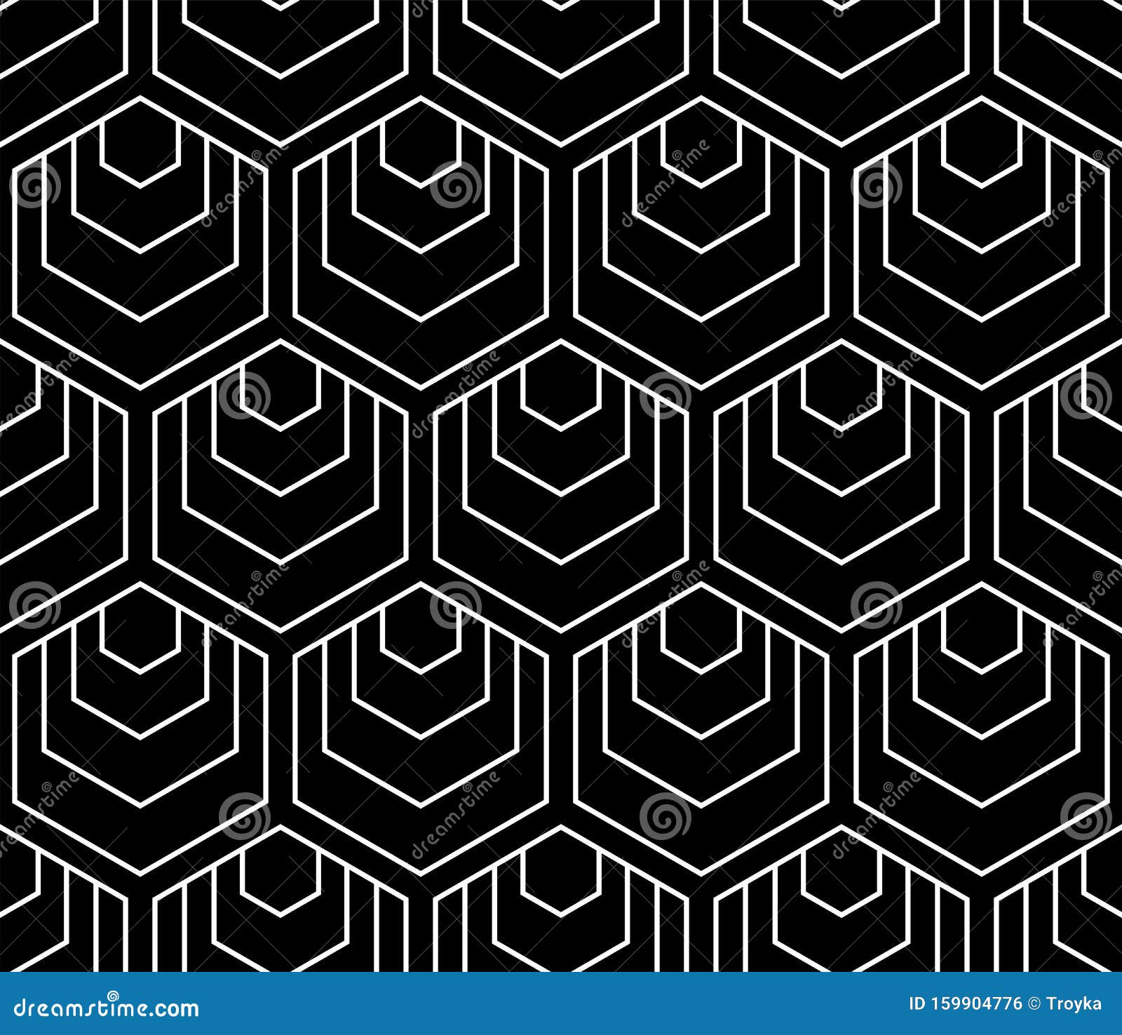 Seamless Hexagons Pattern. Geometric Texture Stock Vector ...
