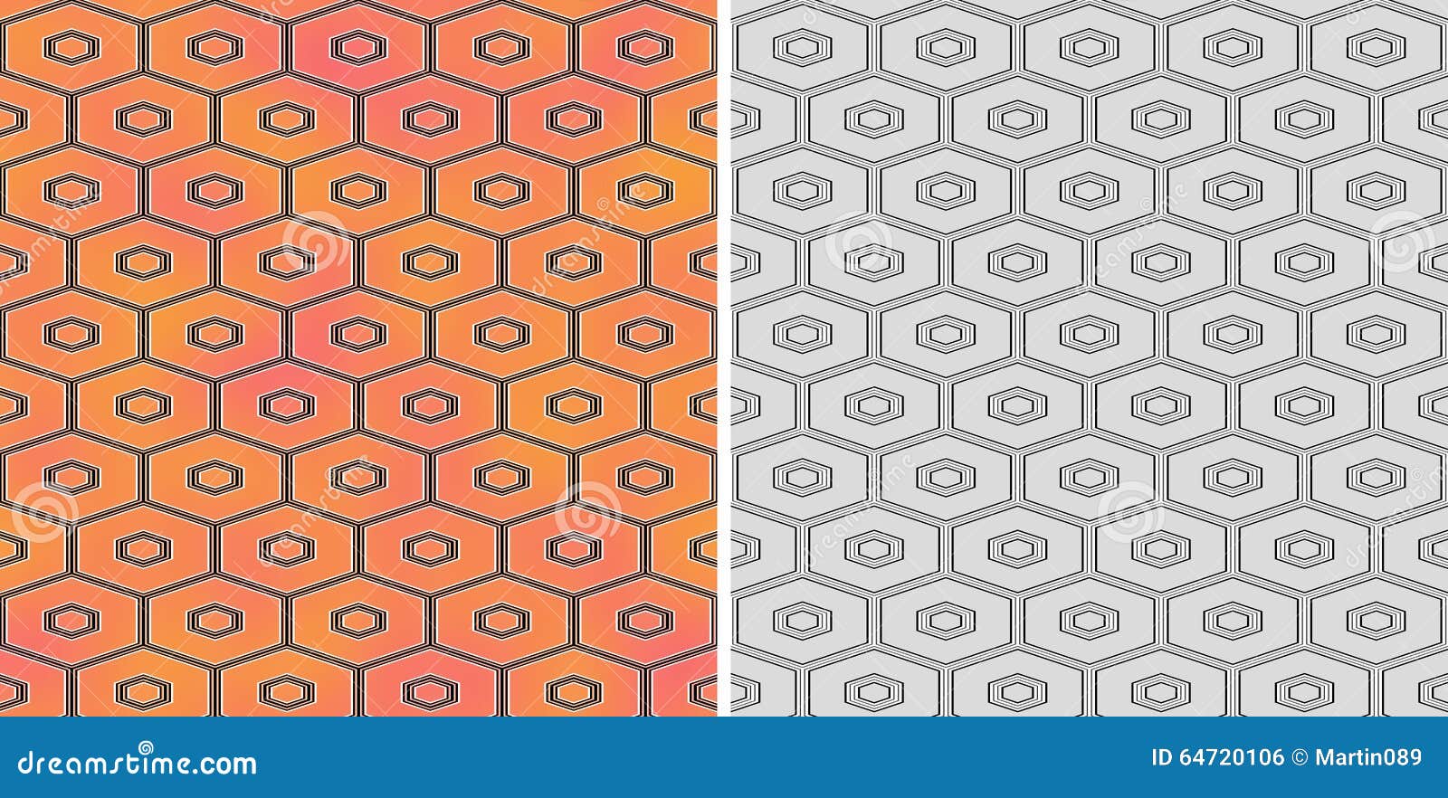Hexagons Texture. Seamless Geometric Pattern. Vector Art ...