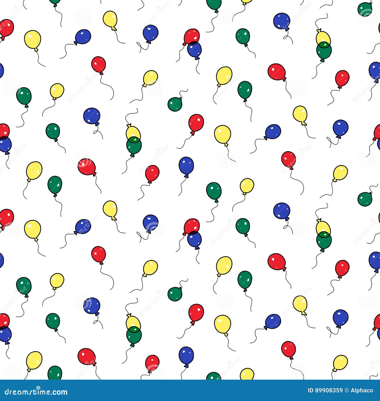 Seamless Holiday Balloon Pattern Stock Vector - Illustration of ...