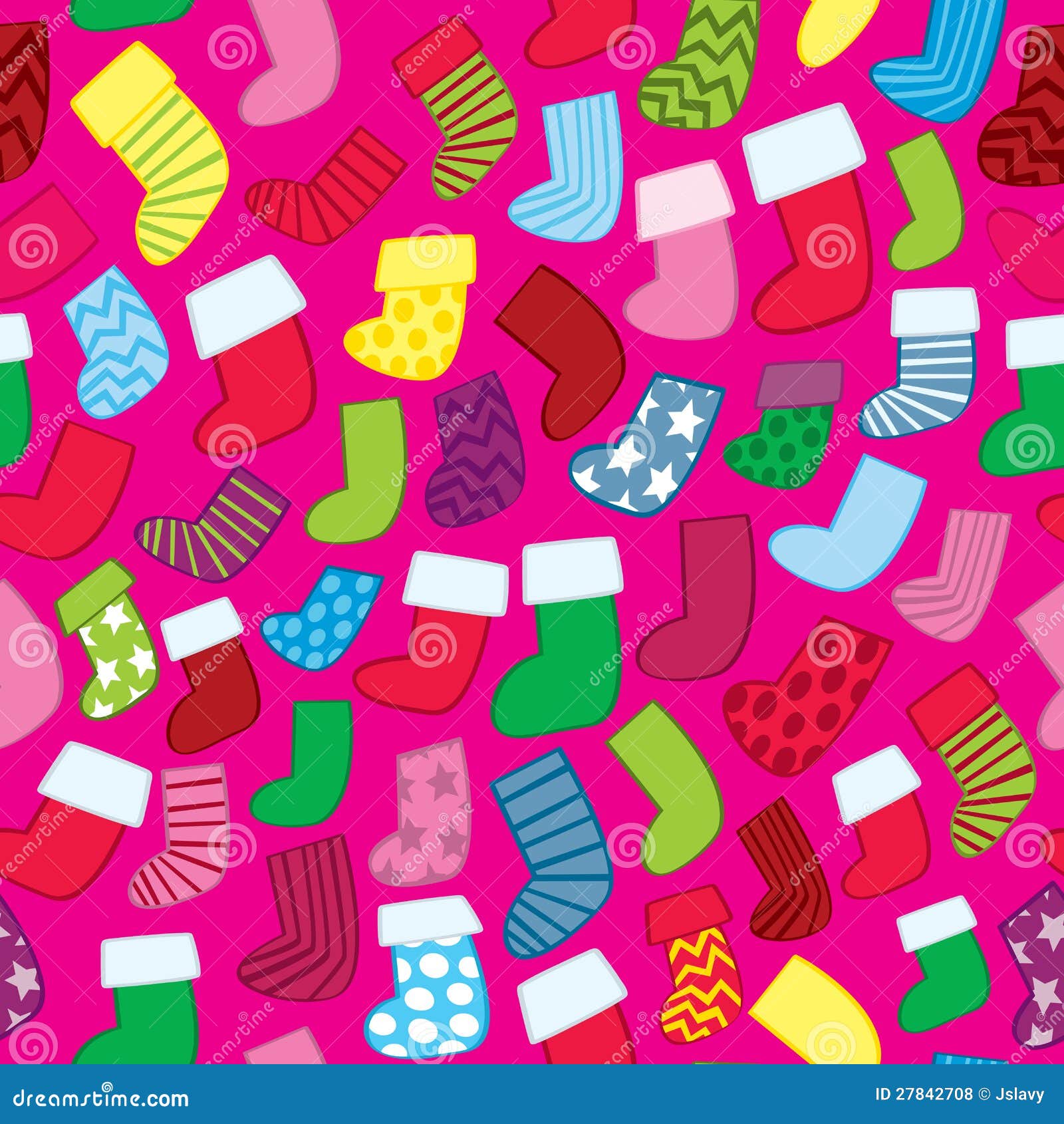 Seamless Holiday Stockings stock vector. Illustration of striped - 27842708