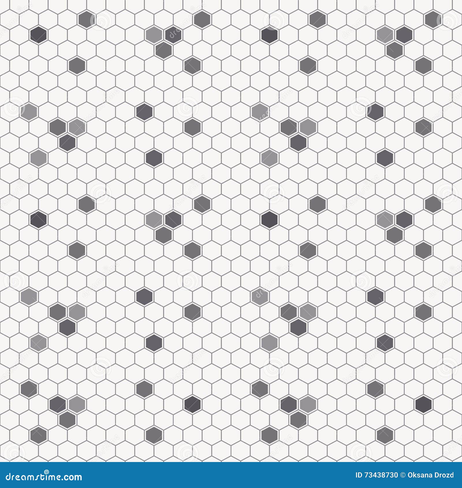 Seamless Honey Pattern With Outlined Honey Cells Cartoon Vector ...