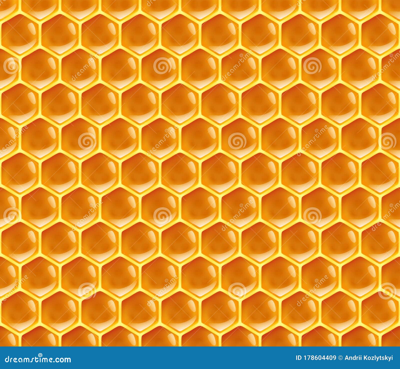 Seamless Honeycomb Texture Background. Vector Illustration Stock ...