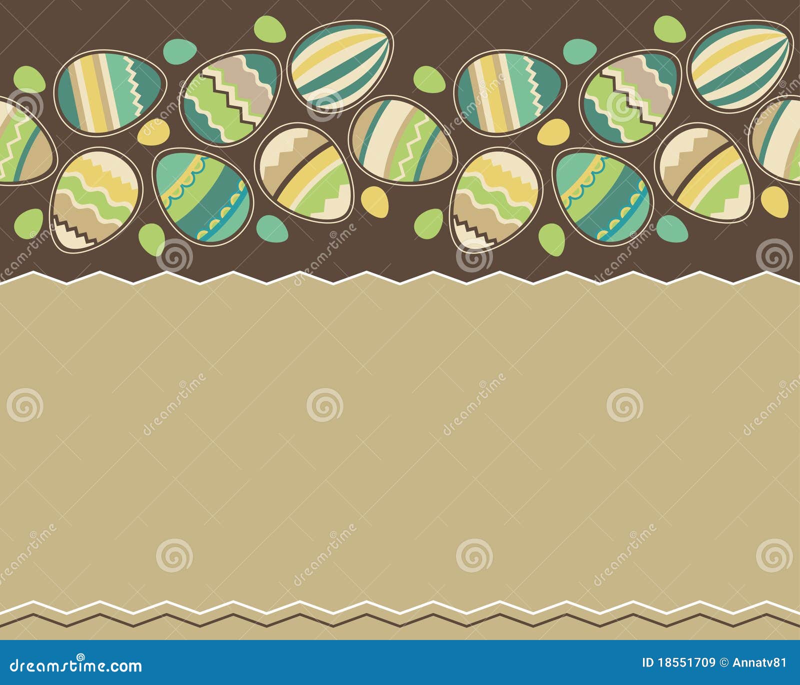 Seamless Horizontal Easter Pattern with Eggs Stock Vector ...