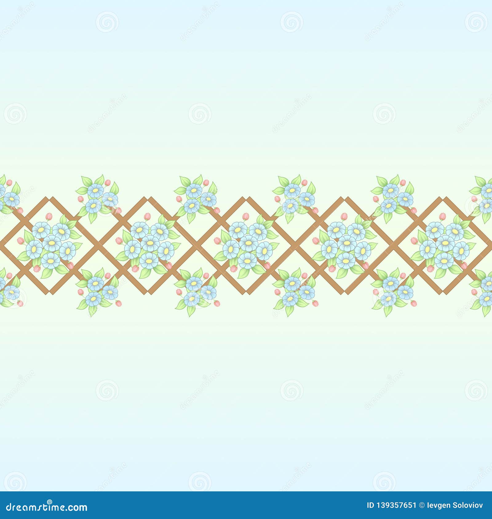 Daisy flower fence stock vector. Illustration of nature - 139357651