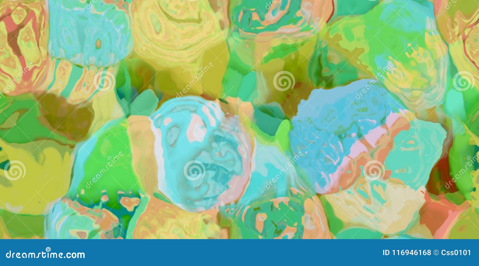 Seamless Horizontal Texture with Abstract Dyed Paint in Large Colorful ...