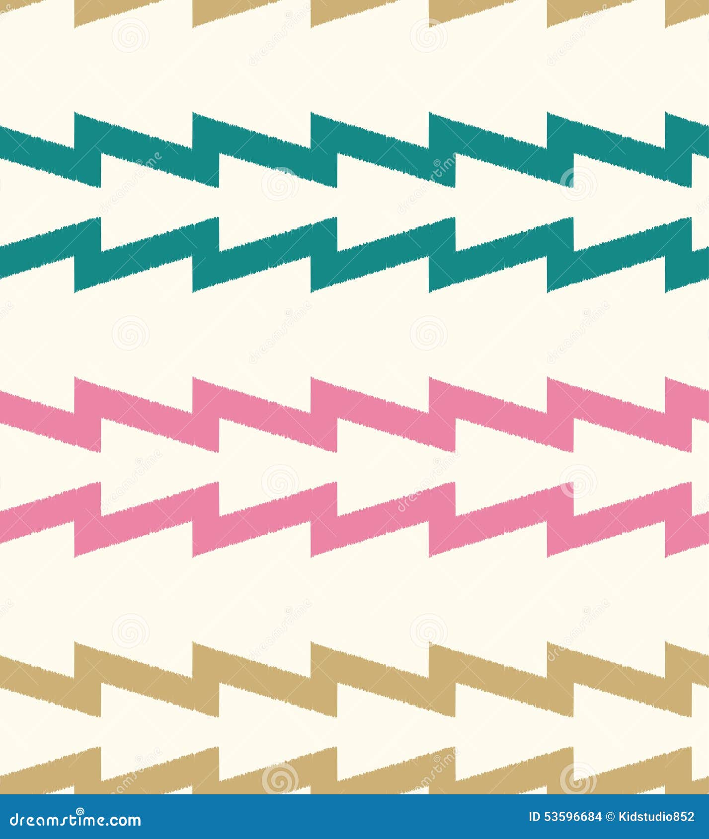 Seamless Horizontal Zigzag Stripes Pattern Stock Vector - Illustration ...