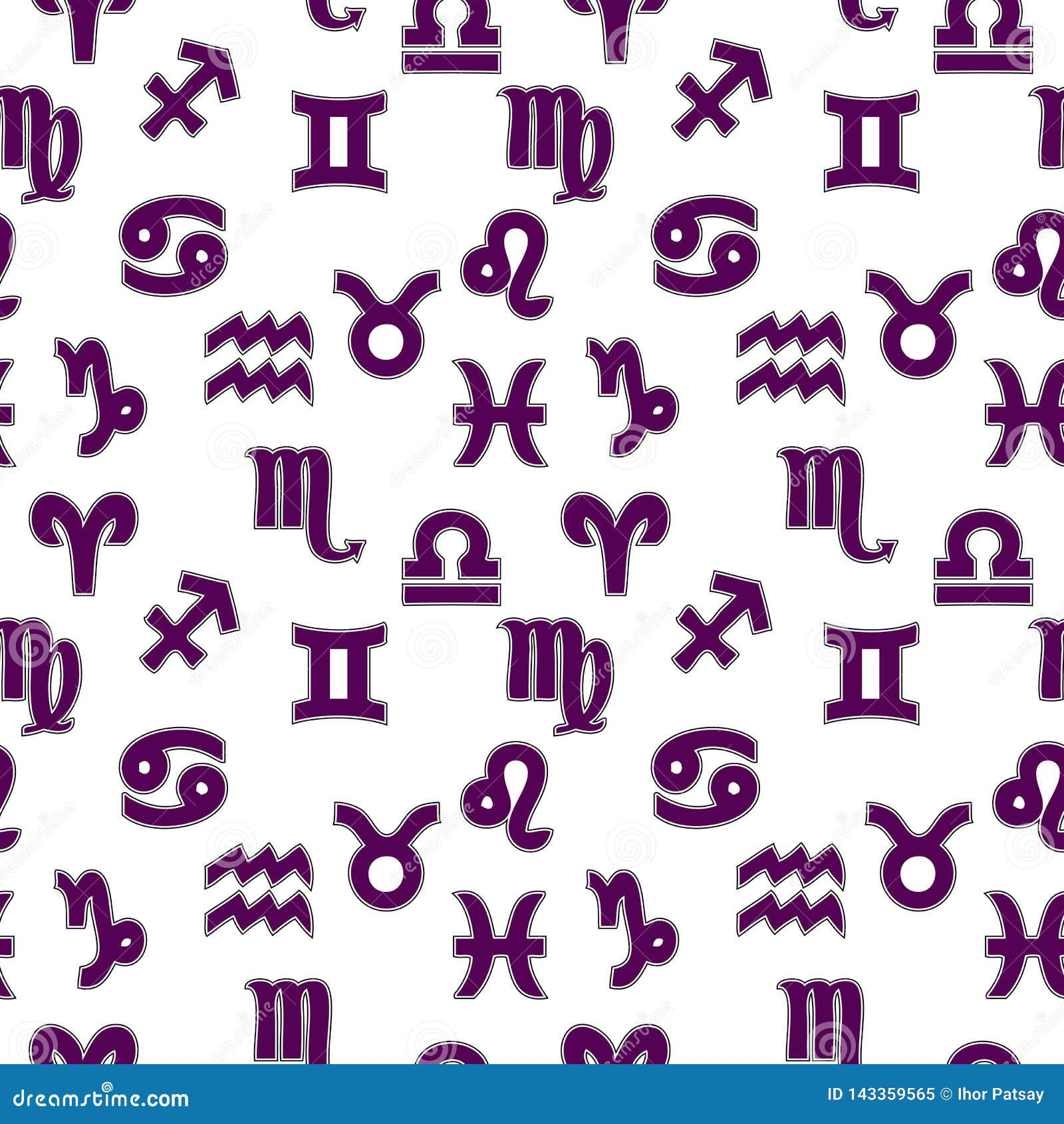 Seamless horoscope pattern stock vector. Illustration of capricorn ...